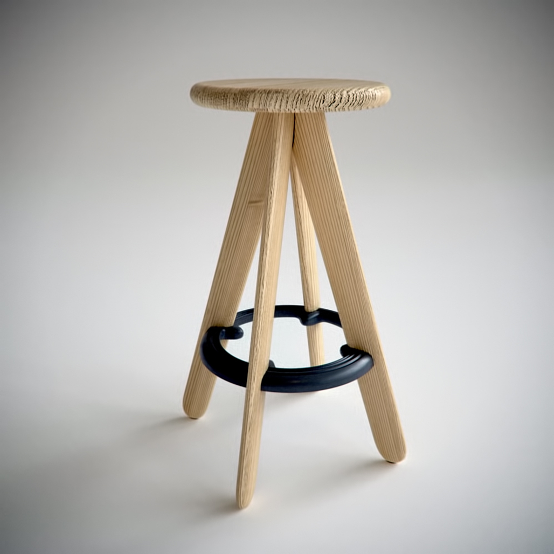 3d model of slab bar stool tom dixon