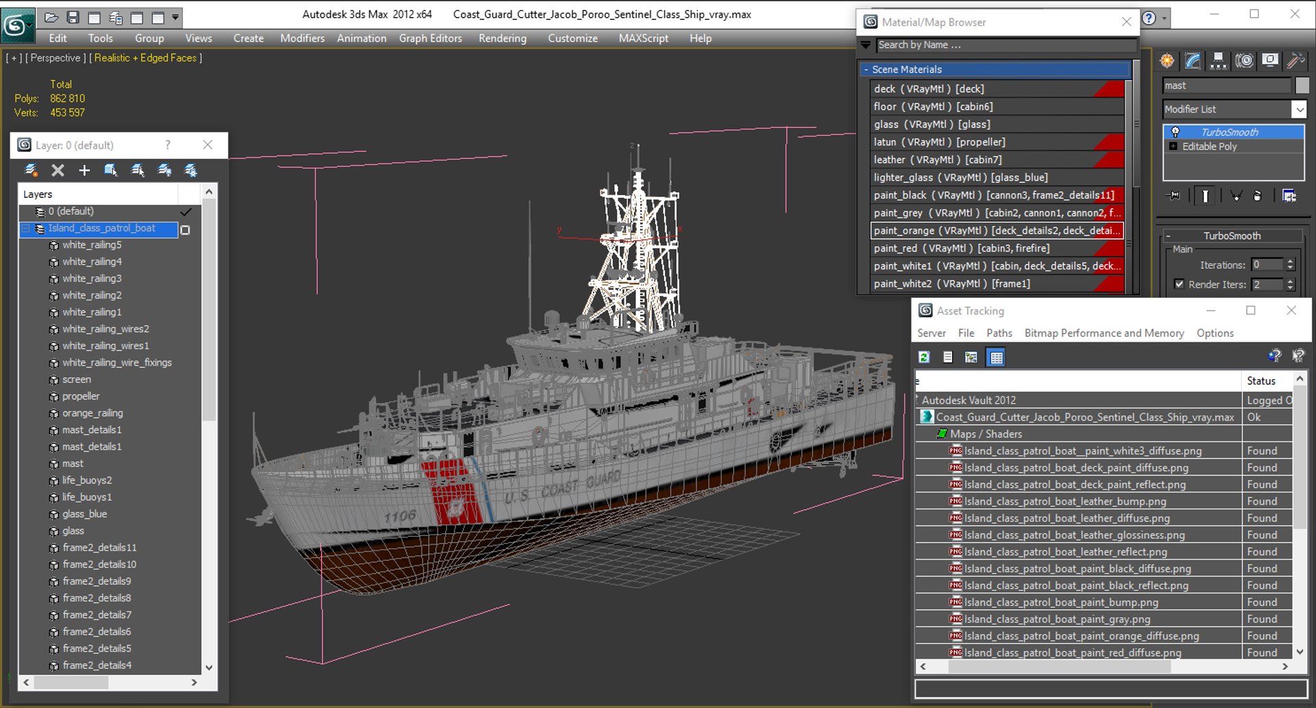 Coast guard cutter jacob 3D model - TurboSquid 1329543