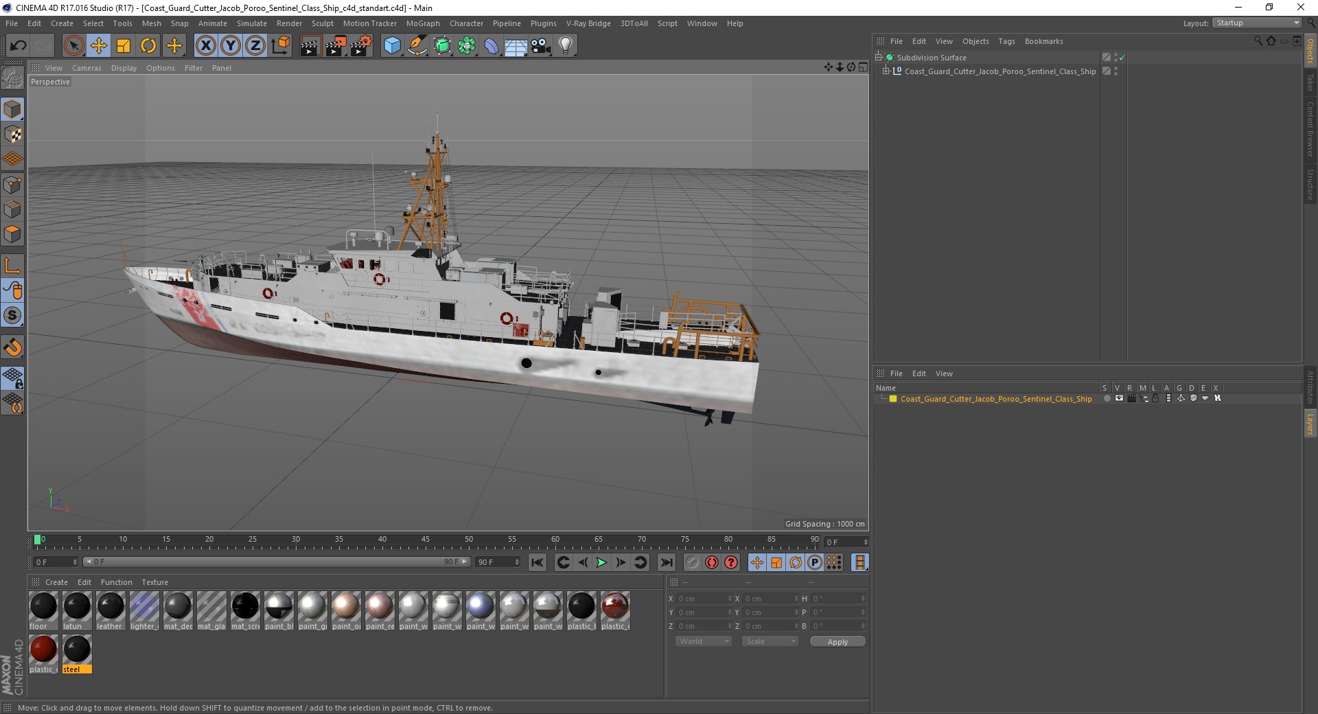 Coast guard cutter jacob 3D model - TurboSquid 1329543