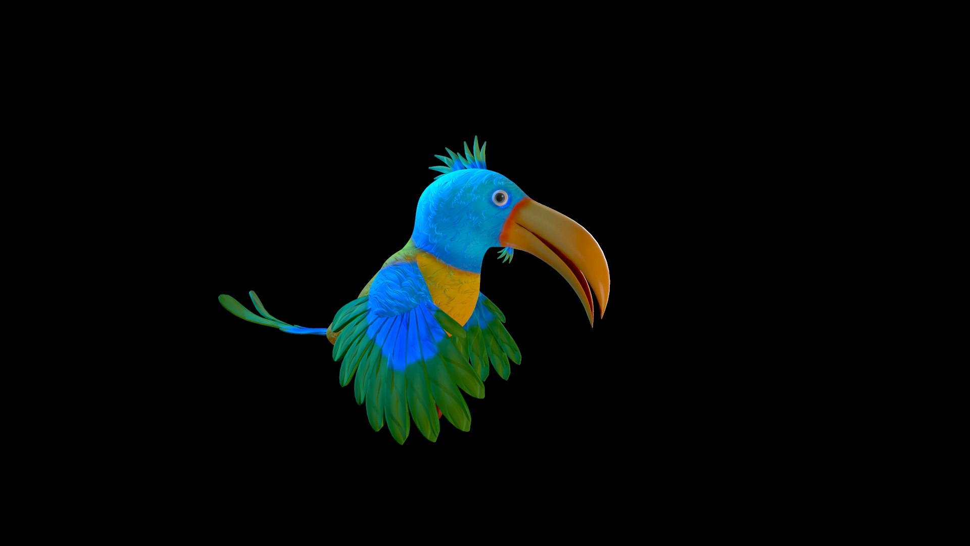 3D Cartoon Bird Character - TurboSquid 2184536