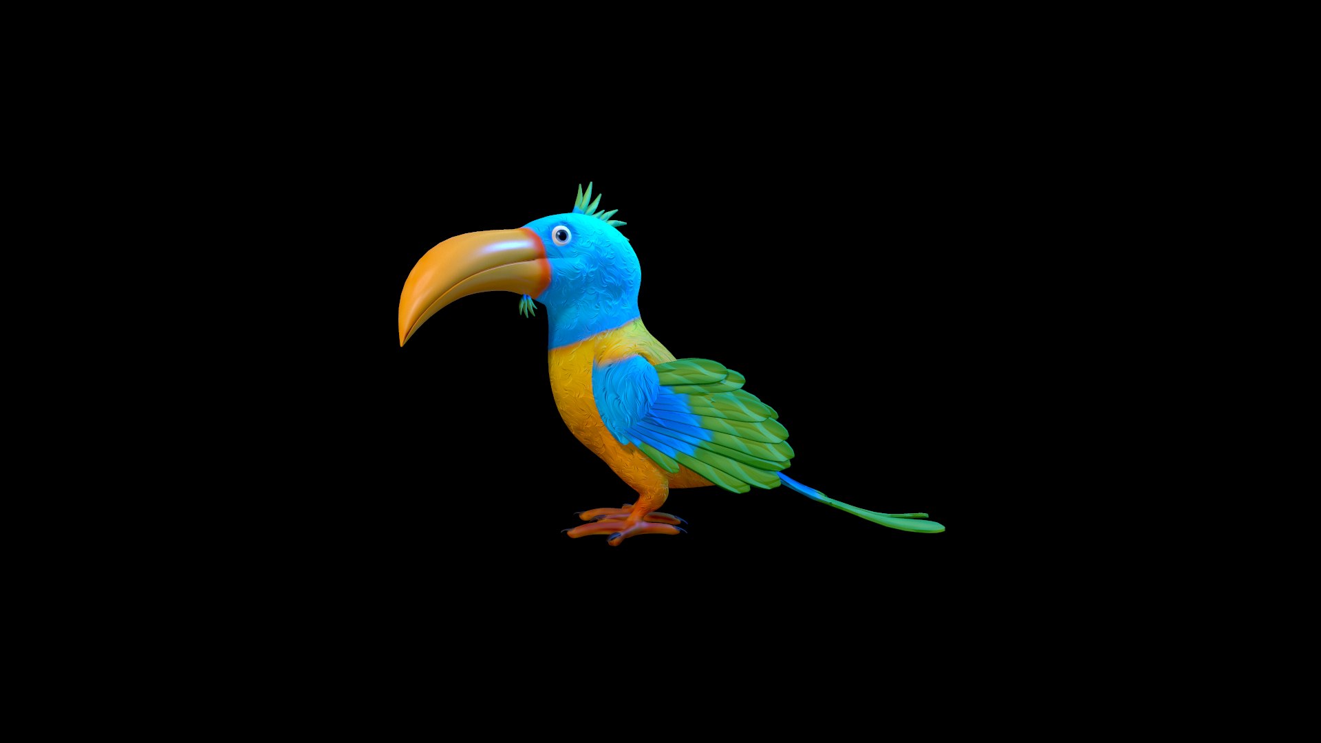 3D Cartoon Bird Character - TurboSquid 2184536