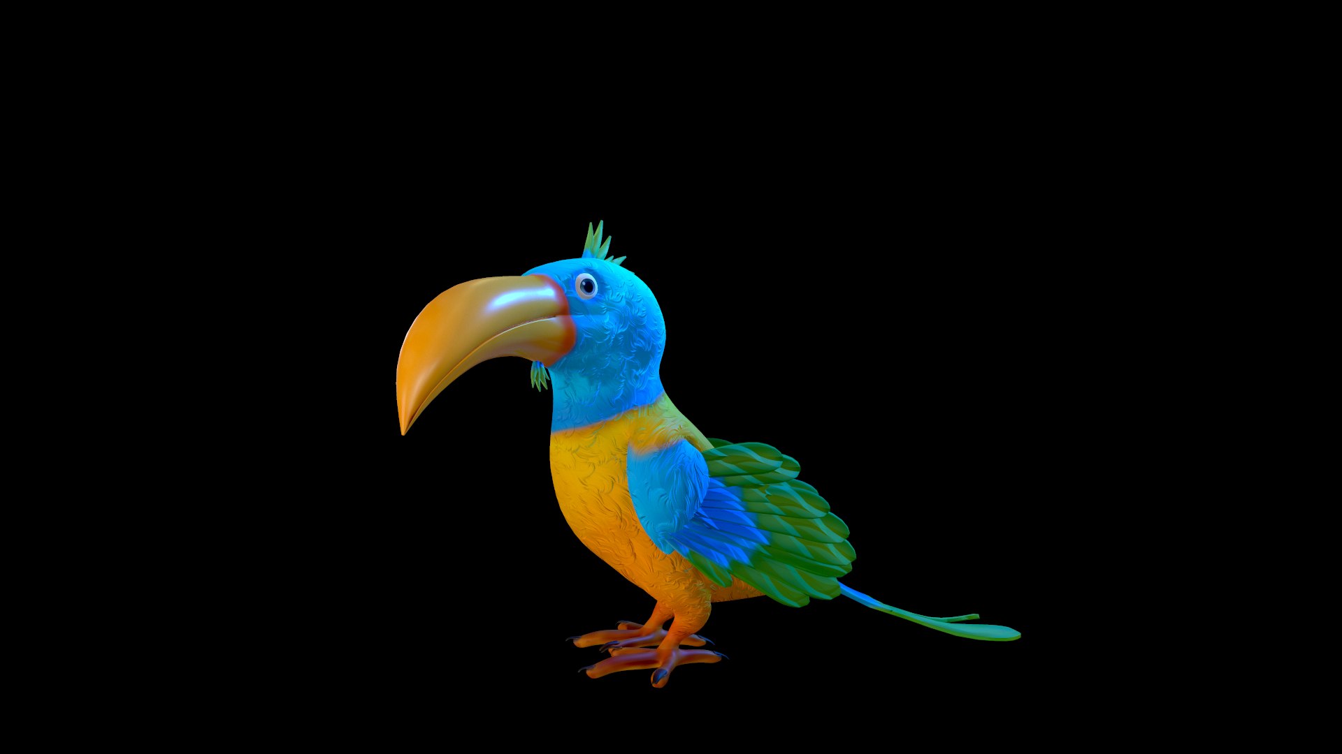 3D Cartoon Bird Character - TurboSquid 2184536