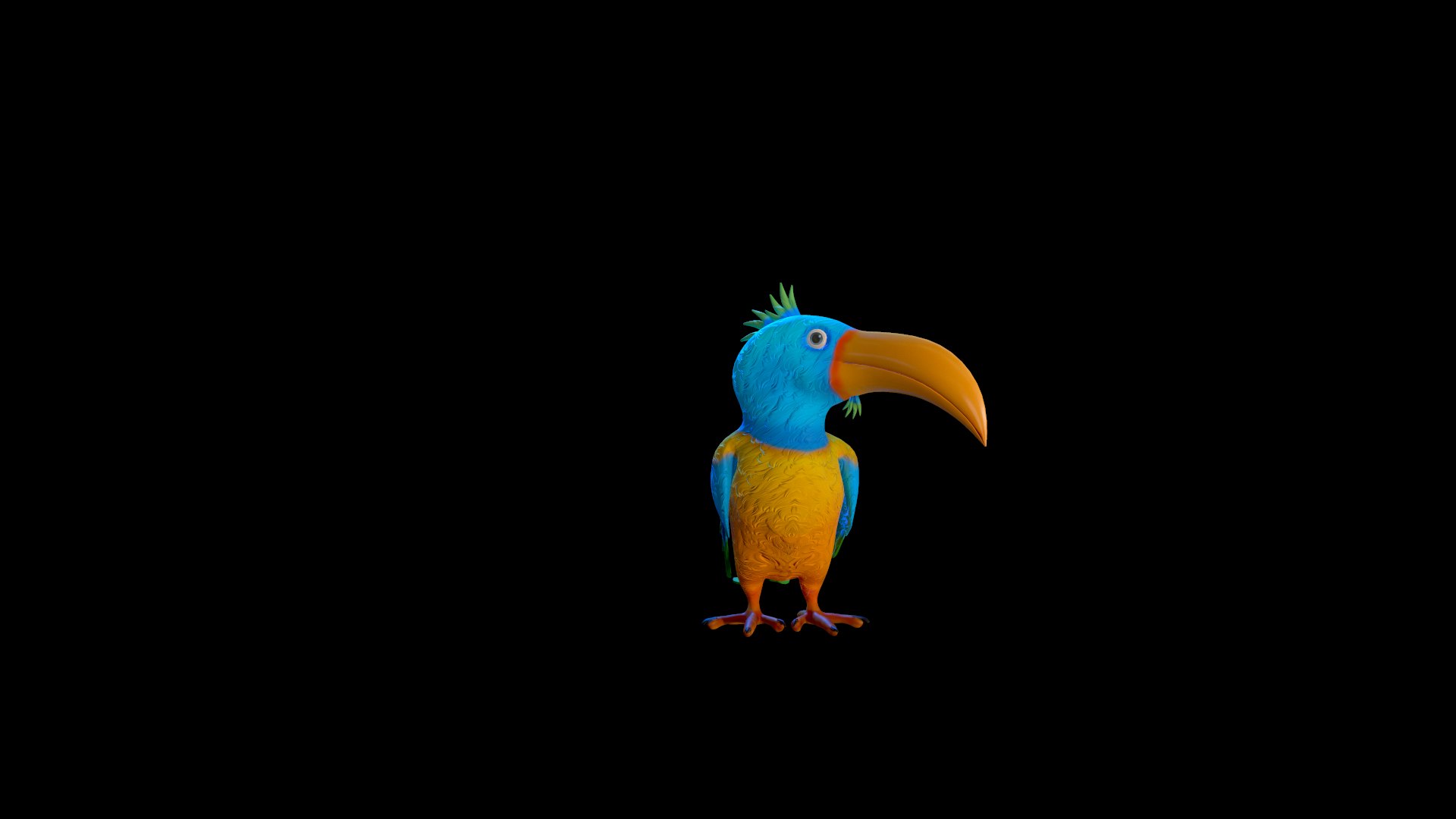 3D Cartoon Bird Character - TurboSquid 2184536