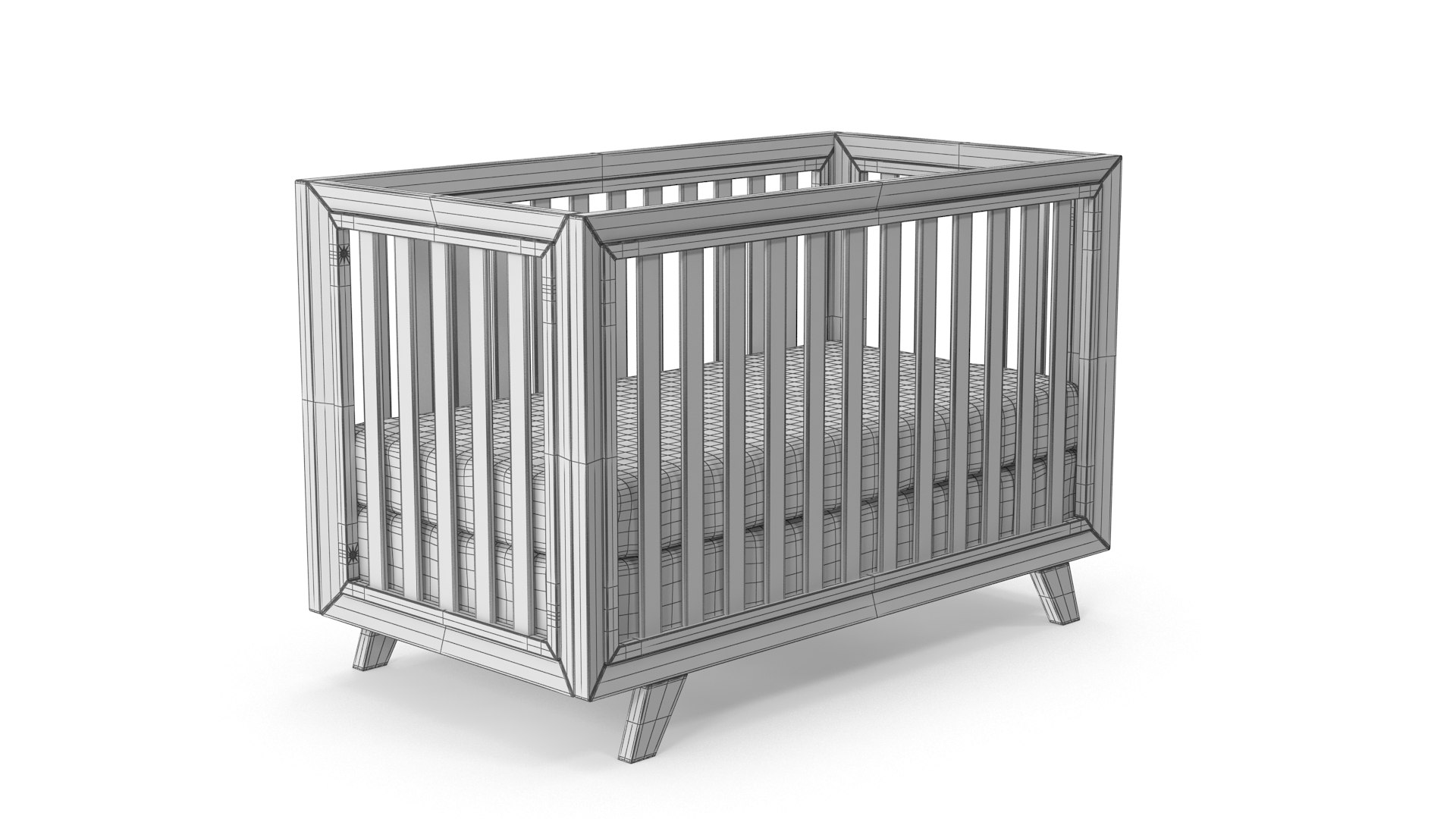 3D Baby Cribs Set Model - TurboSquid 1994725