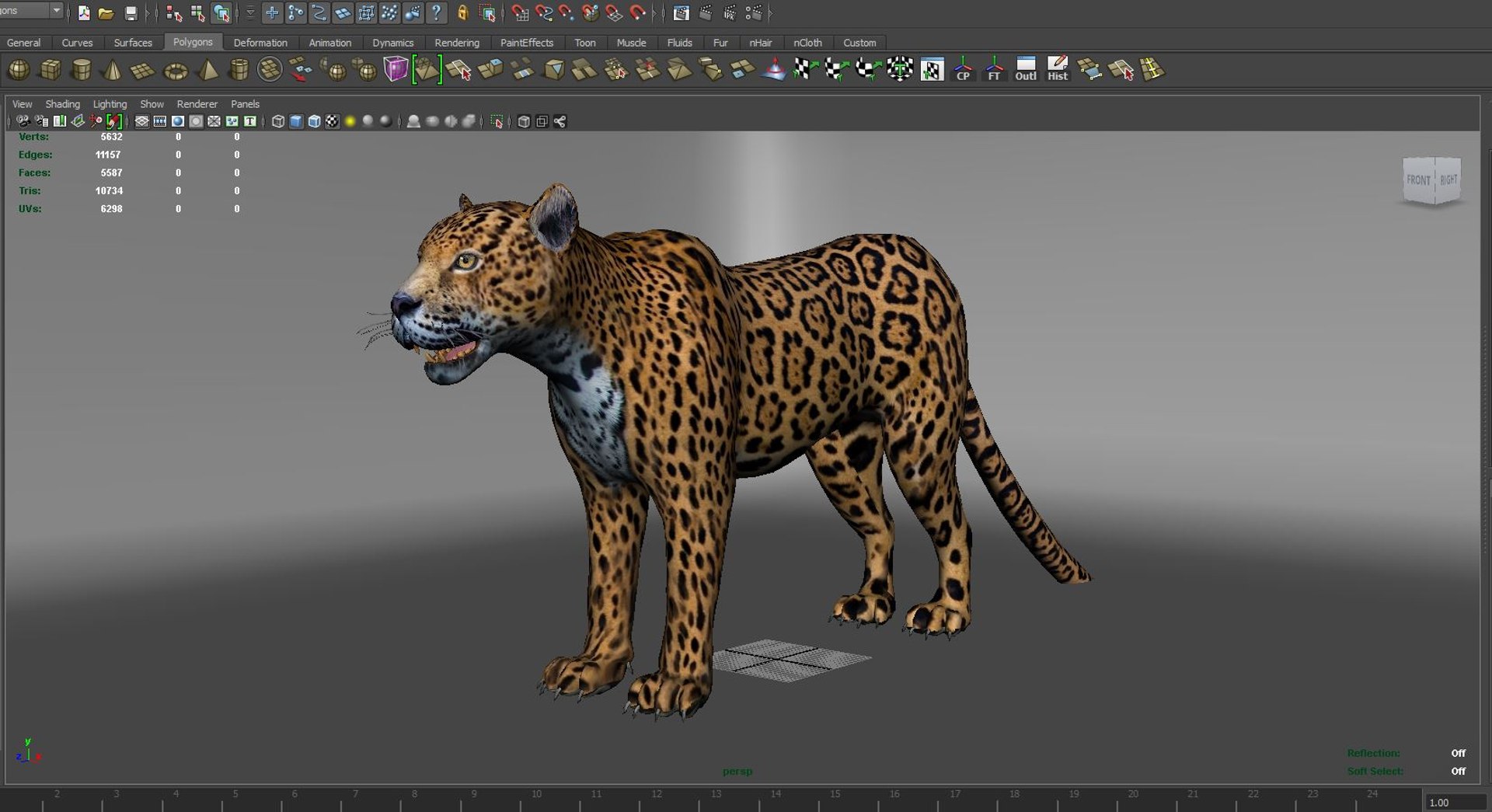 3D leopard ready - TurboSquid 1284438