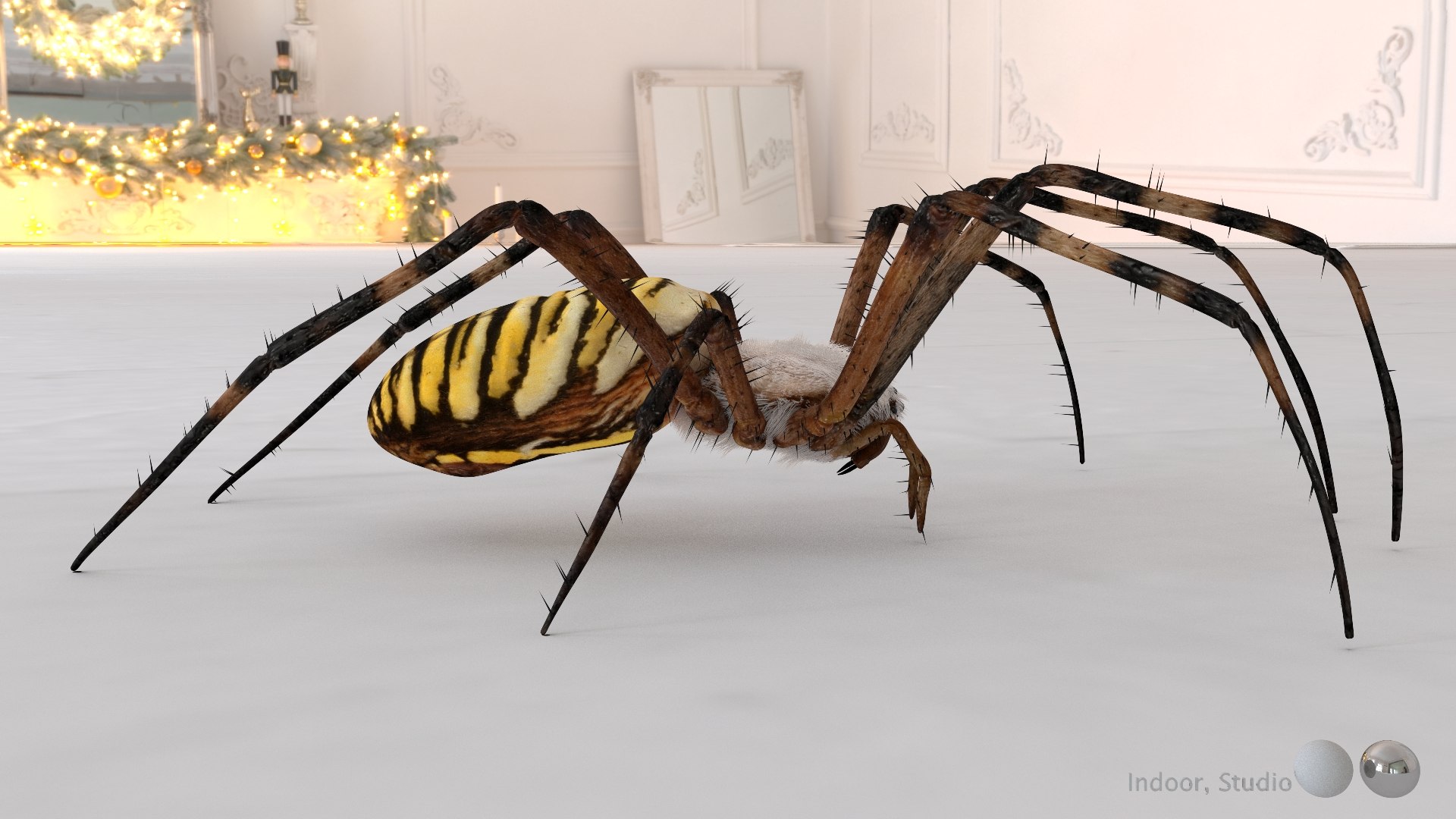 3d Model Rigged Wasp Spider Turbosquid 2009889