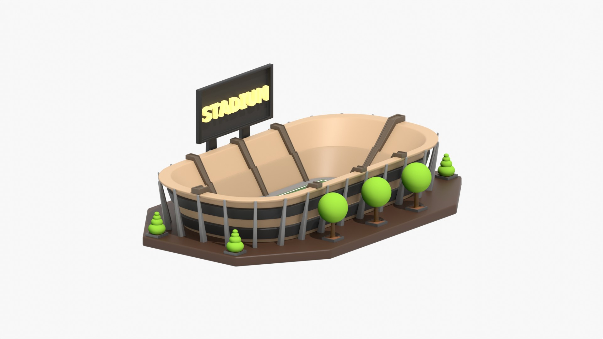 3D Stadium 3D Illustration - TurboSquid 2236252