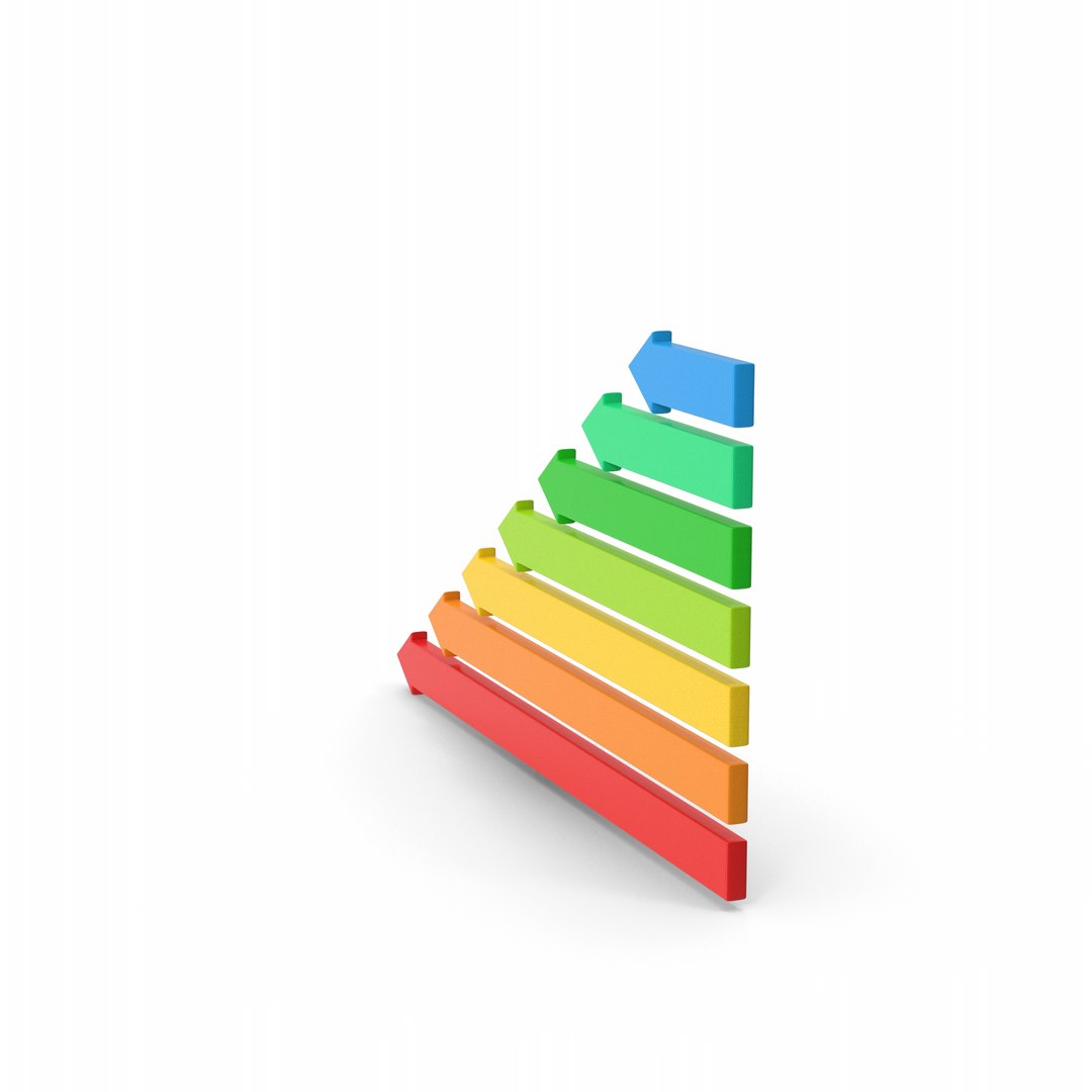3D Arrows Graph Chart Model - TurboSquid 2315339