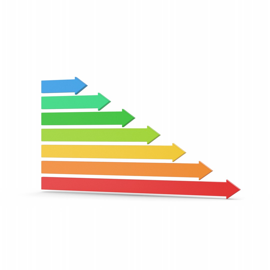 3D Arrows Graph Chart Model - TurboSquid 2315339