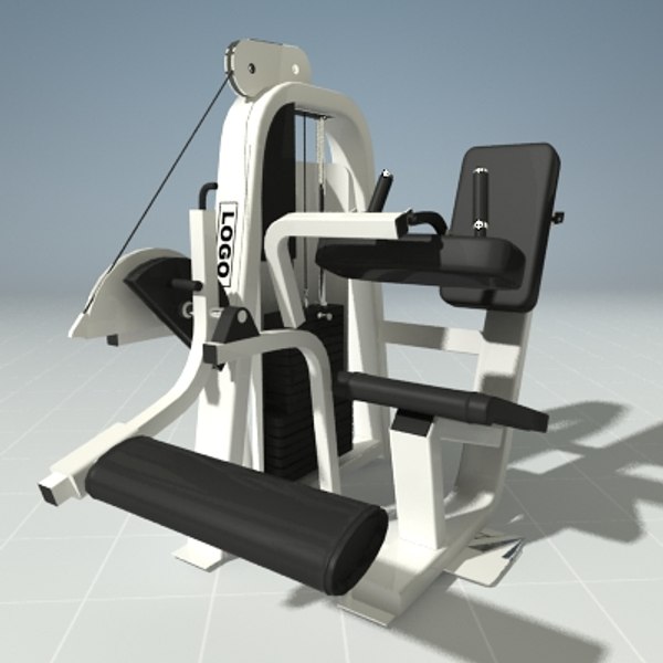 leg curl machine precor 3d model