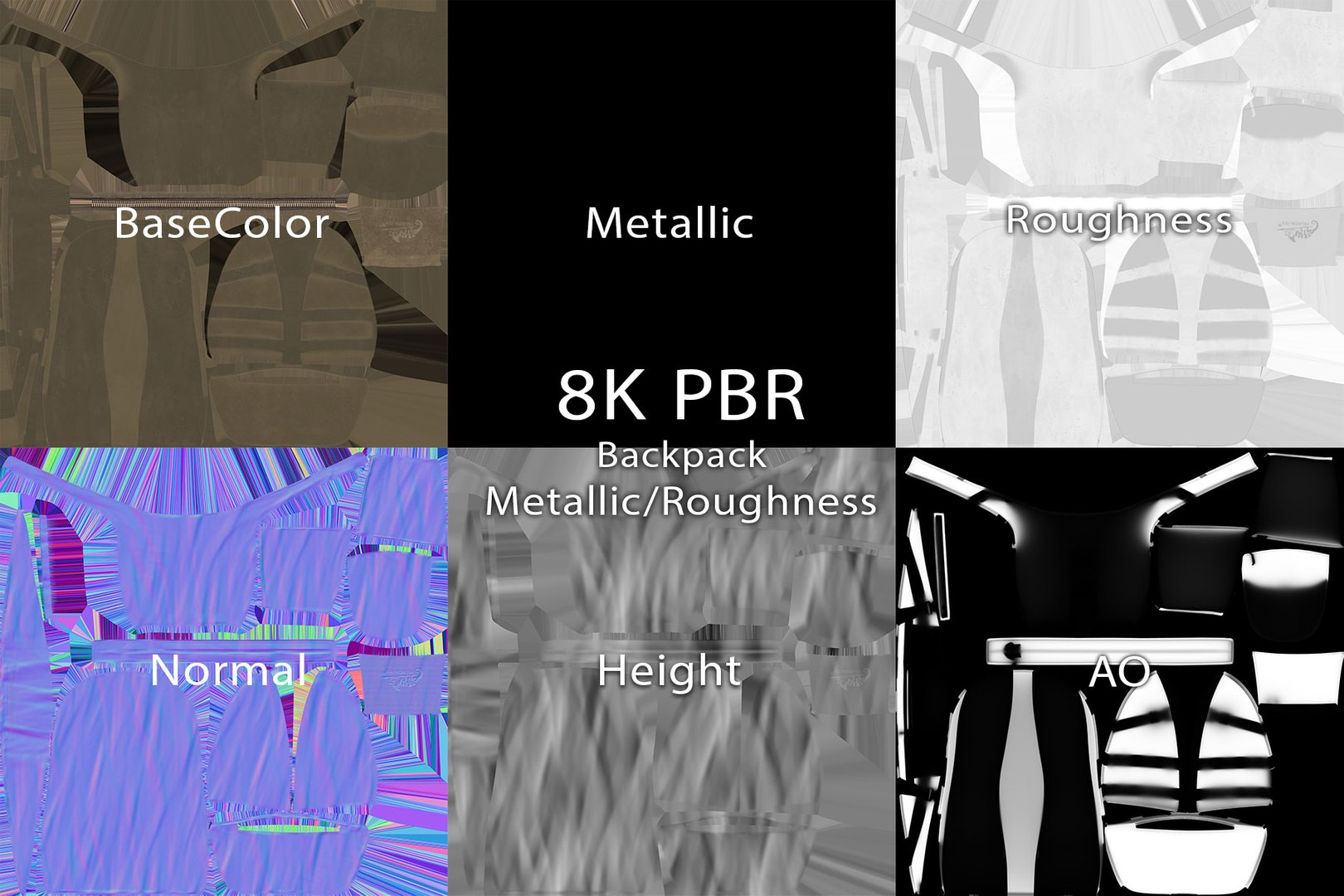 3D Backpack 8K PBR Textures - TurboSquid 1971170