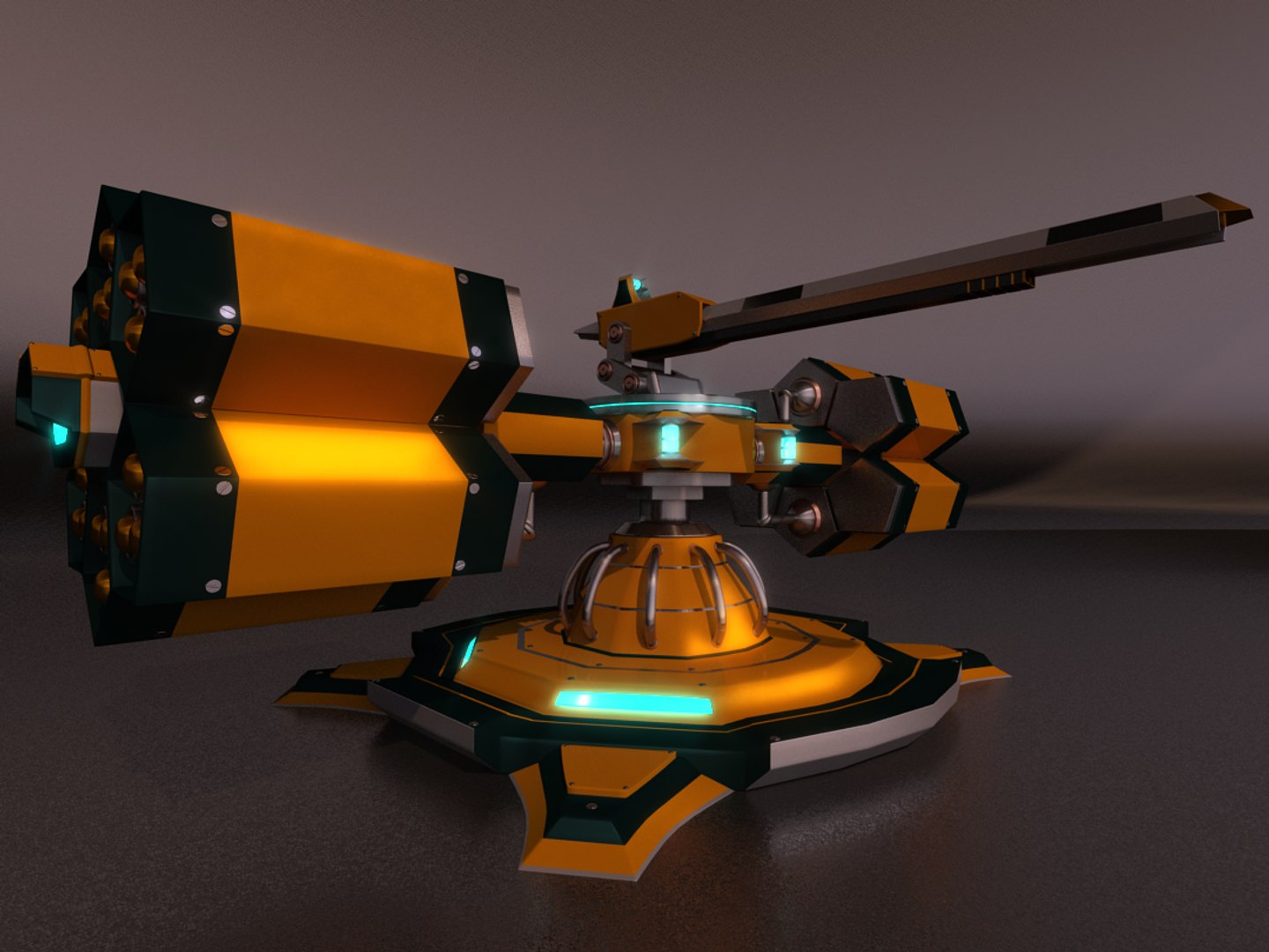 Weapon turret 3D model - TurboSquid 1356706