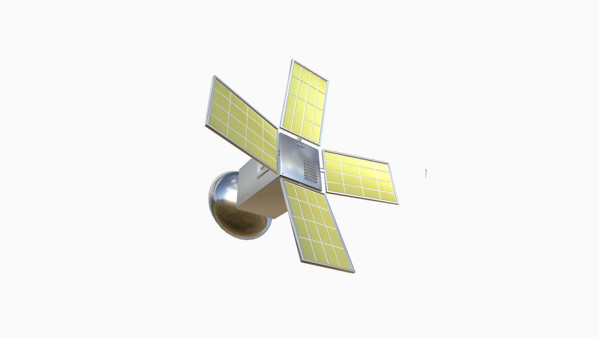 Satellite G02 White Gold - SciFi Space Design 3D Model - TurboSquid 2226321