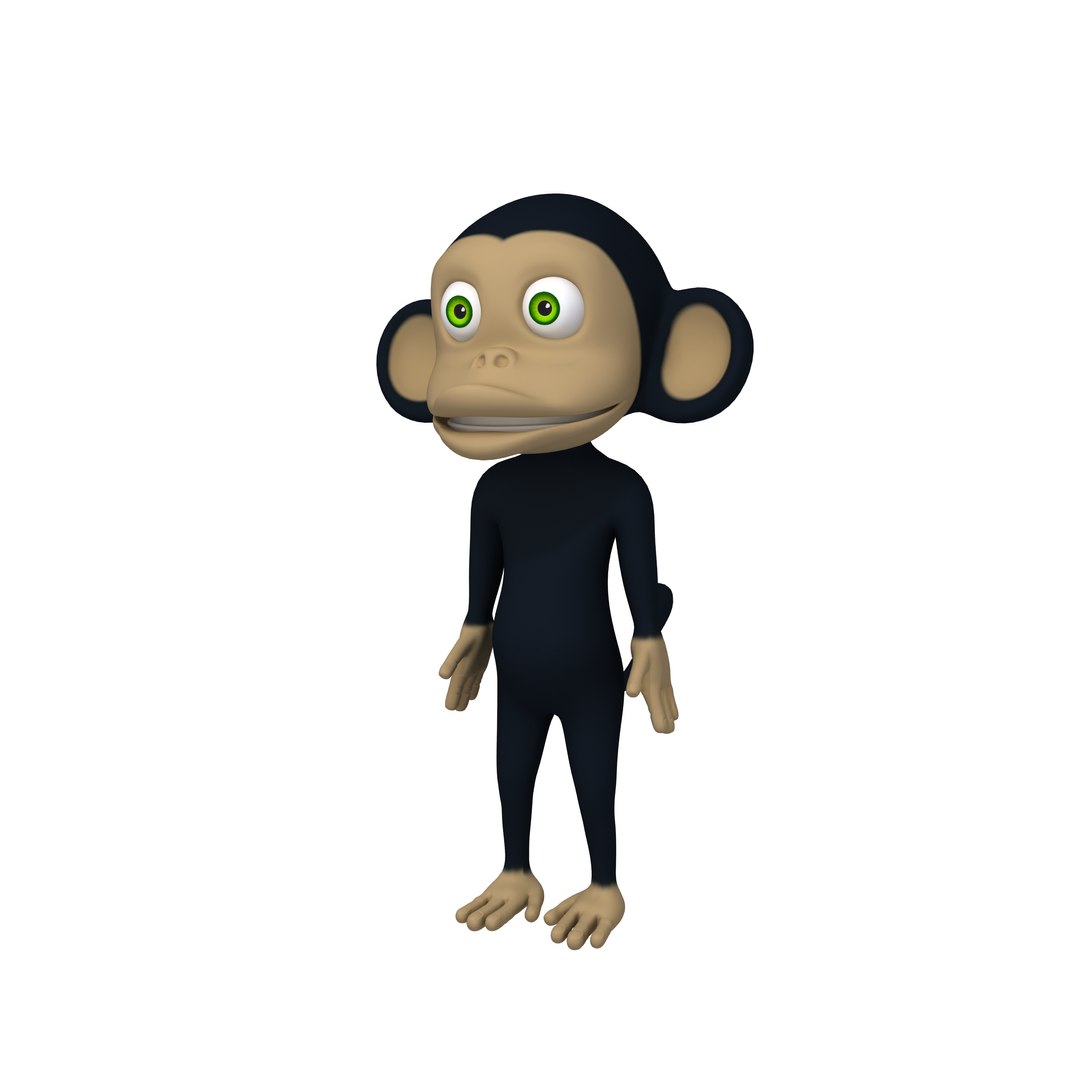 Monkey cartoon 3D - TurboSquid 1603252