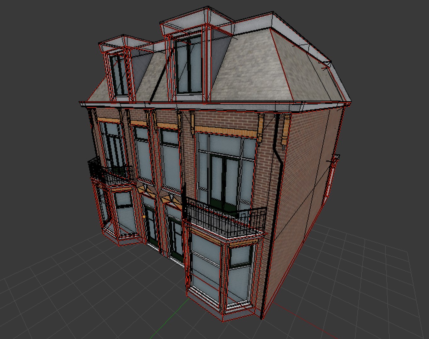 3d - house materials model