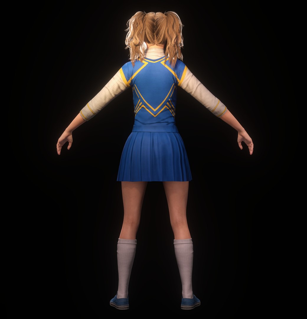 3D Cheerleader PBR Game Ready - TurboSquid 2094046