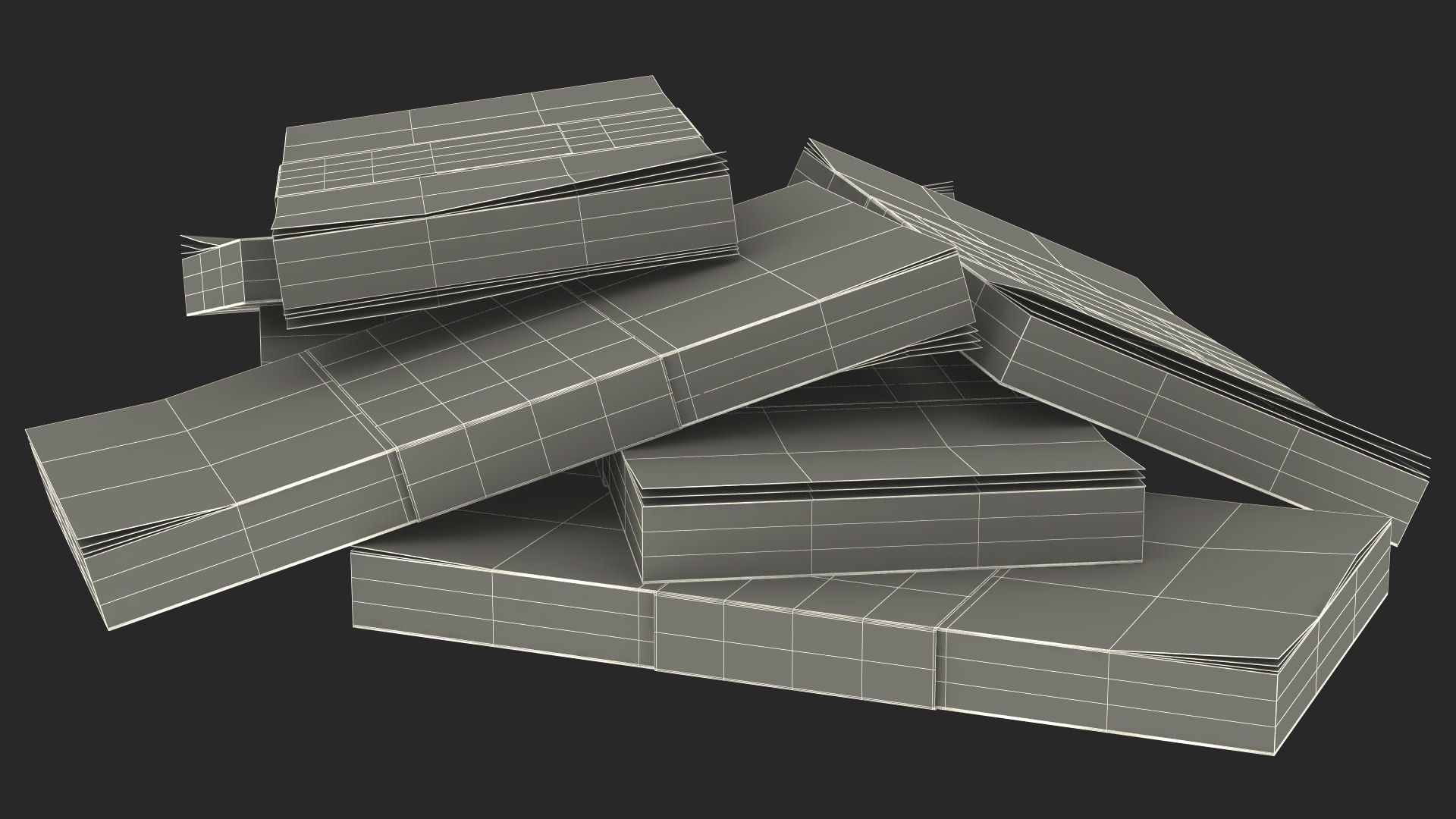 3D model Cash Pile 50 Pounds - TurboSquid 2149936