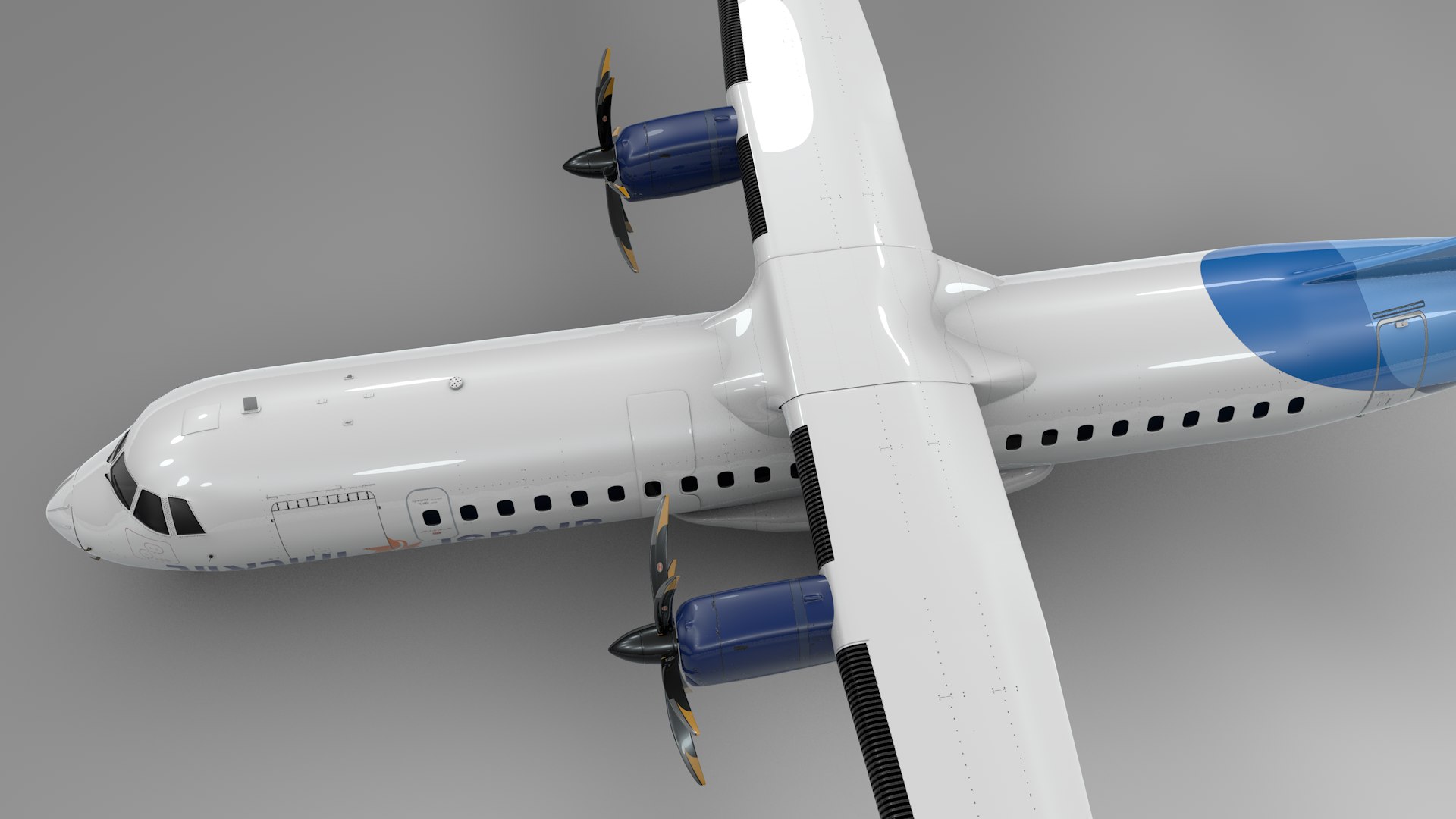 3D Model ATR 72 ISRAIR Airlines L1883 - TurboSquid 2001738