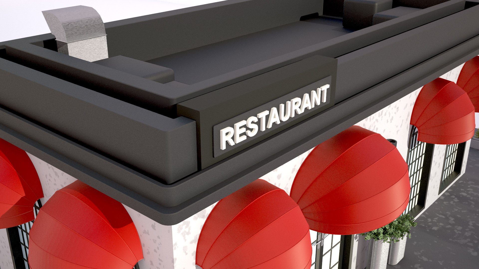 3D Model Restaurant - TurboSquid 2005775