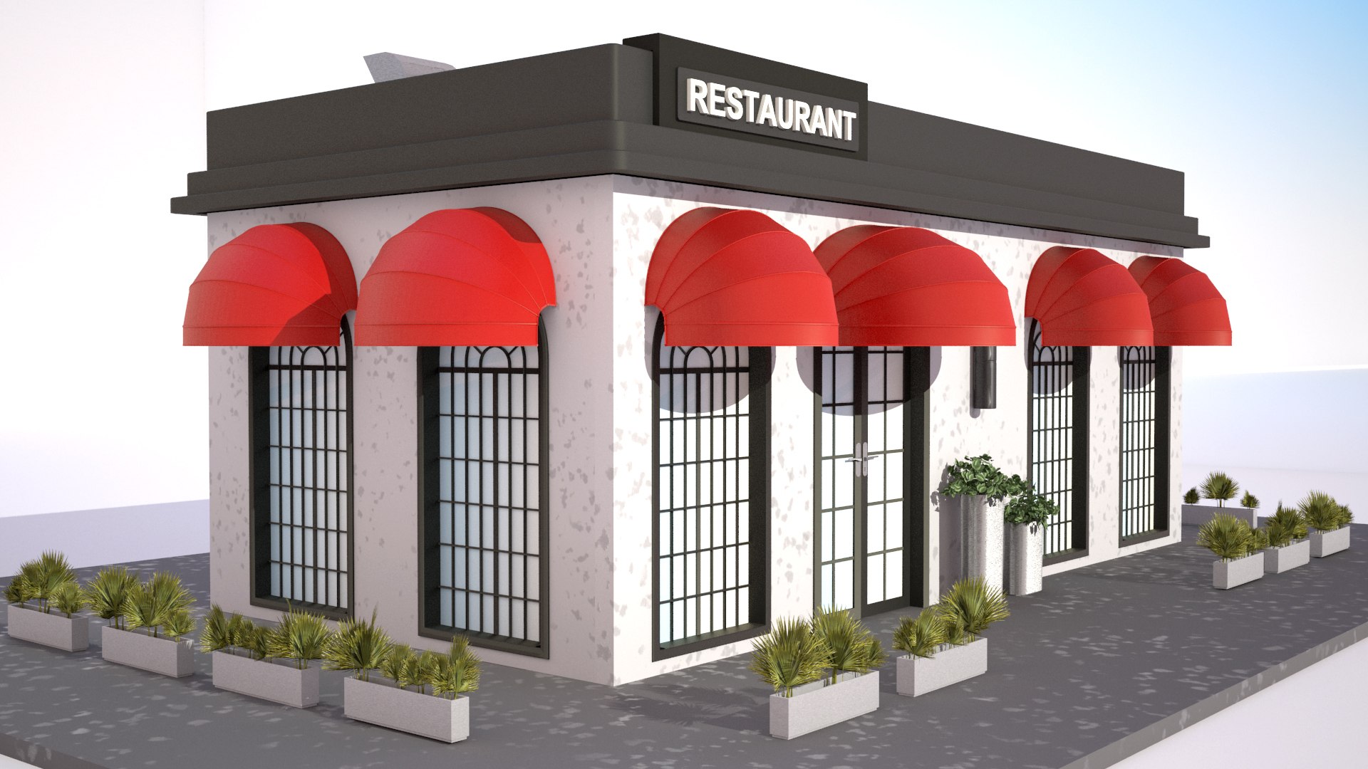 3D Model Restaurant - TurboSquid 2005775