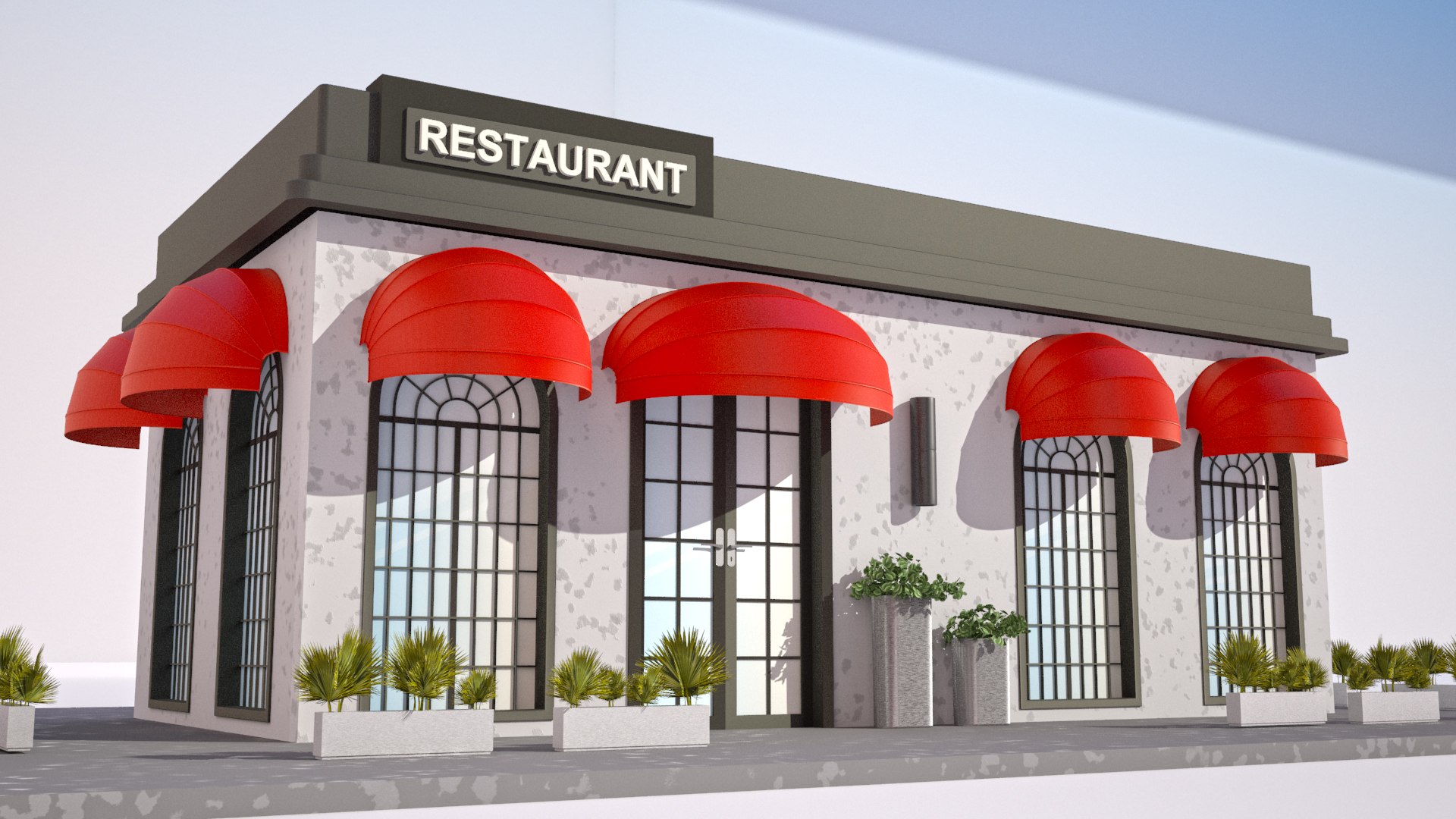 3D Model Restaurant - TurboSquid 2005775