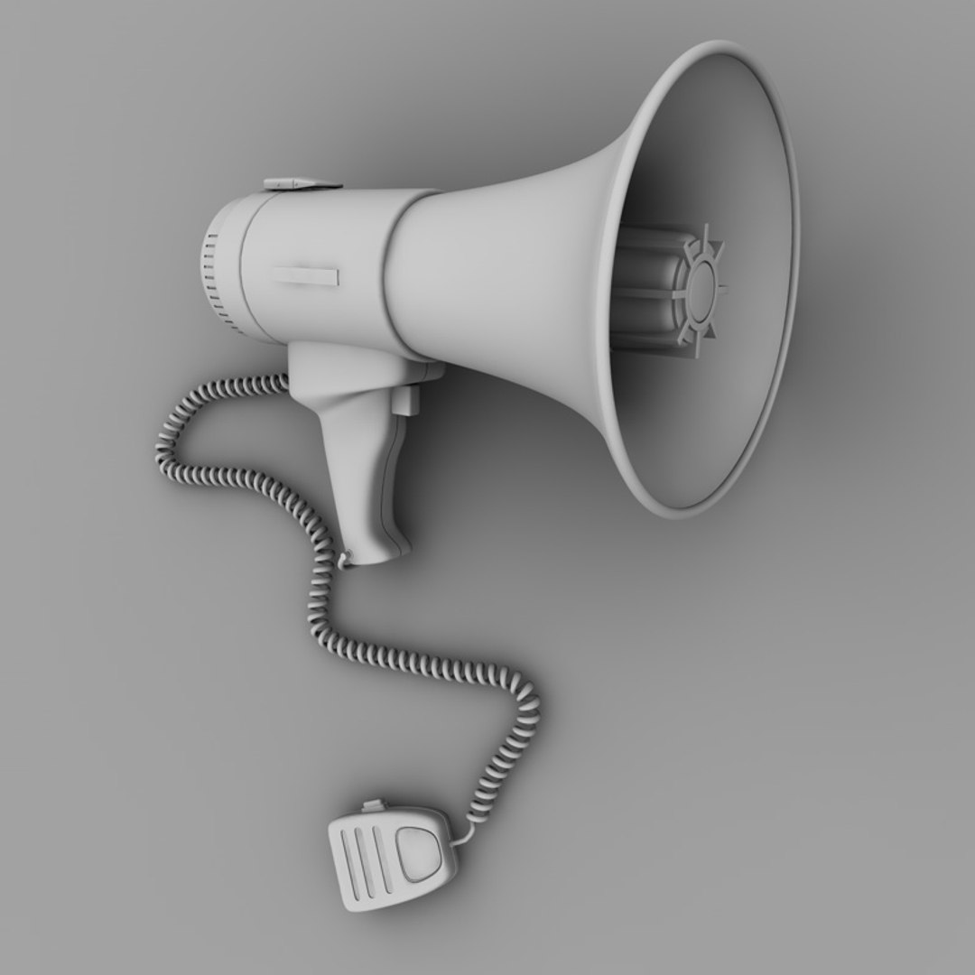 3d megaphone mega phone