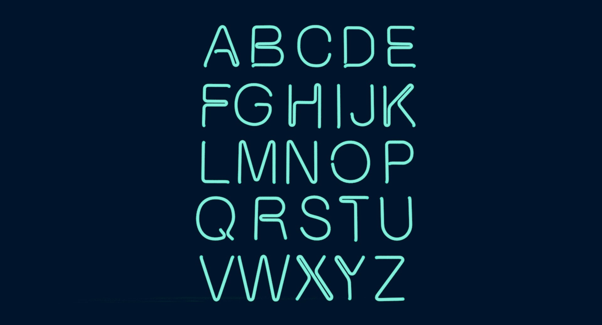 Neon Alphabet 01 Max