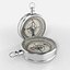 silver compass 3d model