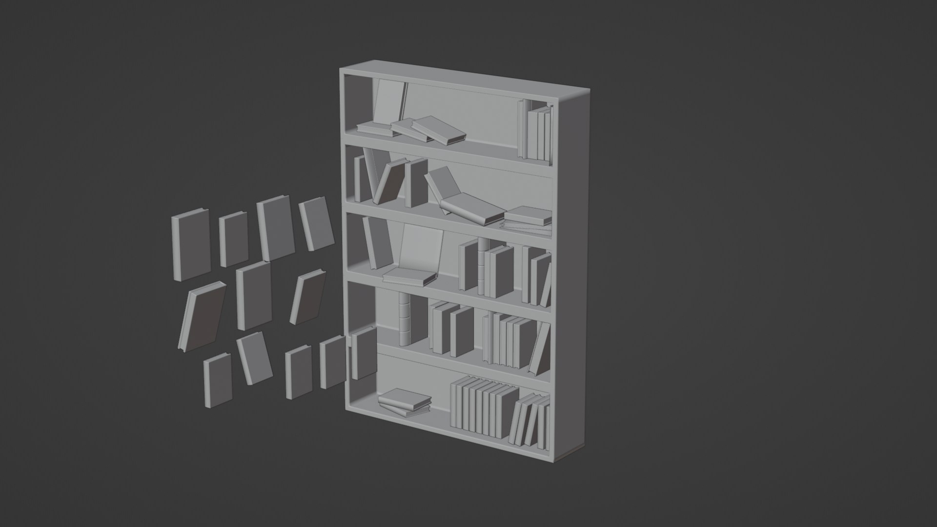 3D Book Shelf 3D Model - TurboSquid 2310643