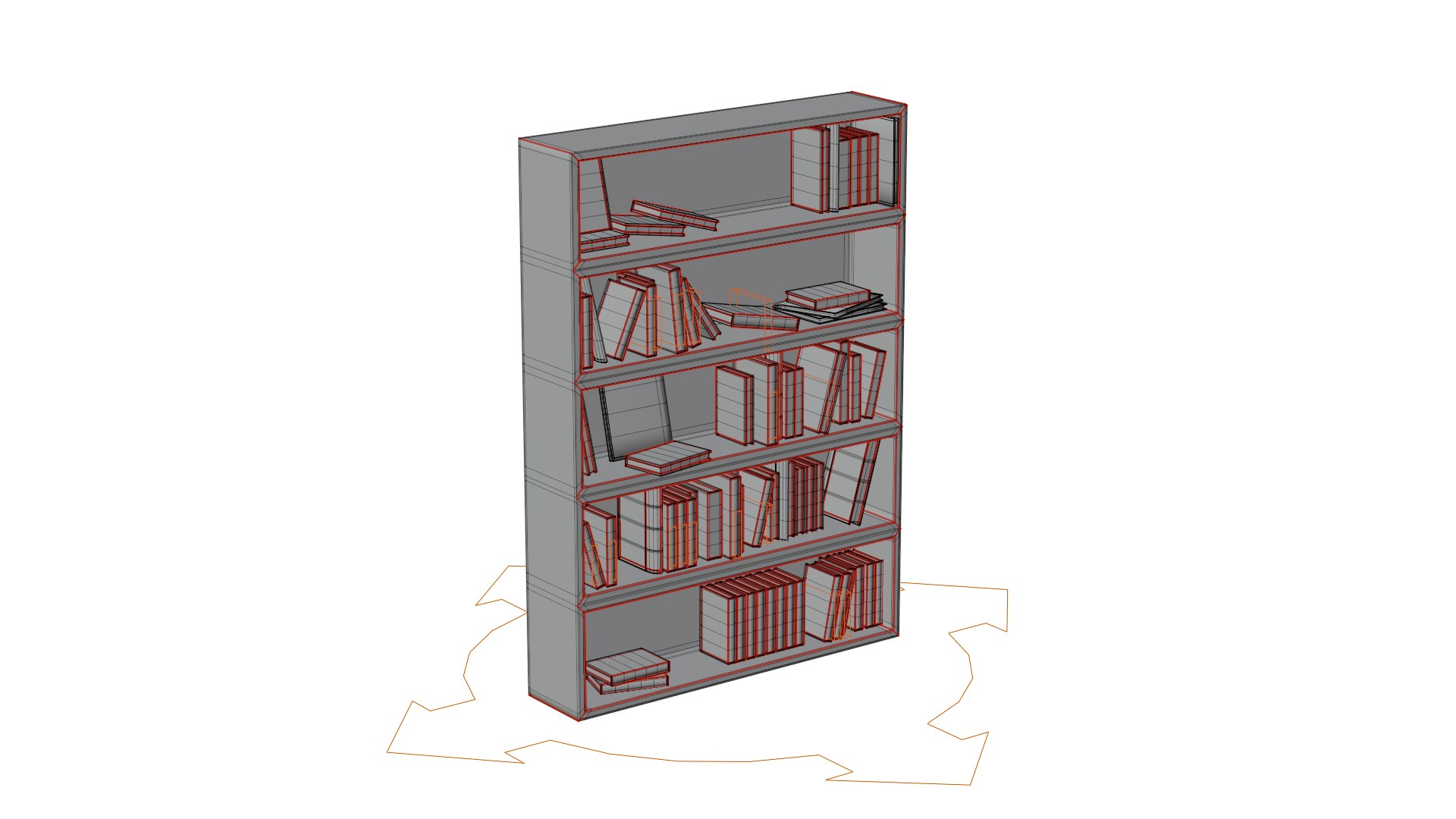 3D Book Shelf 3D Model - TurboSquid 2310643