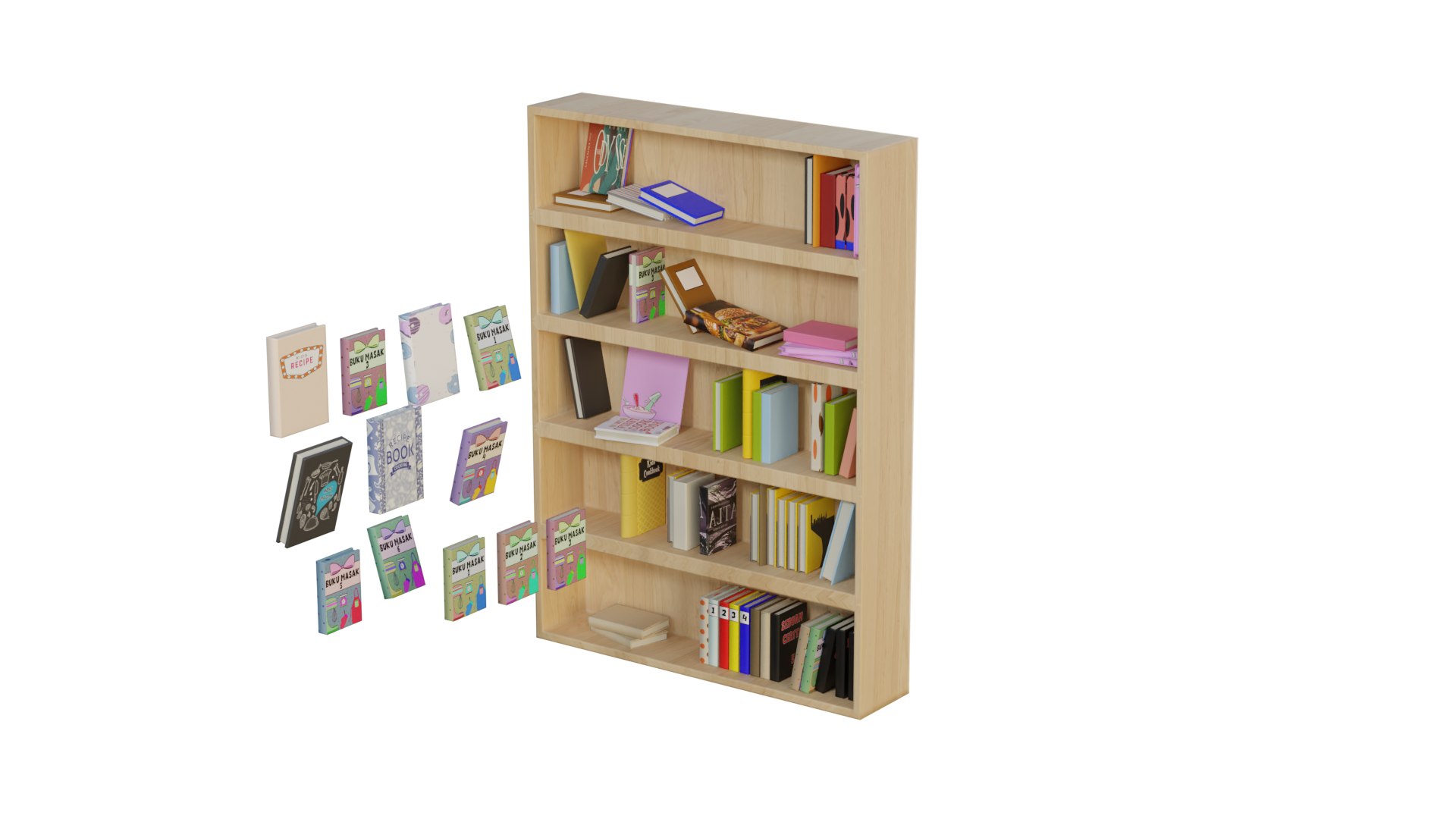 3D Book Shelf 3D Model - TurboSquid 2310643