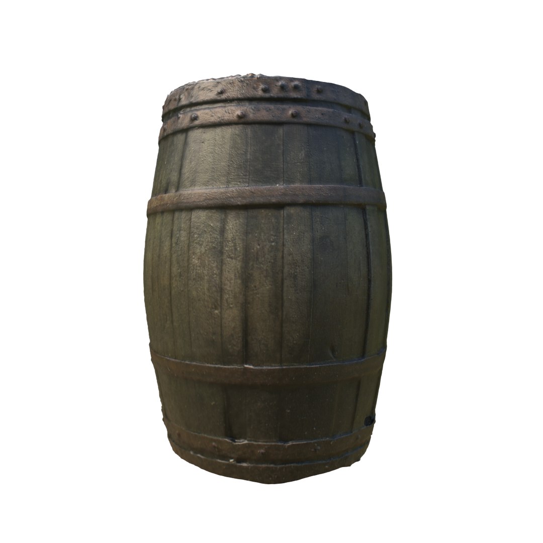 3D Realistic Wooden Barrel Photoscan Model - TurboSquid 1239451