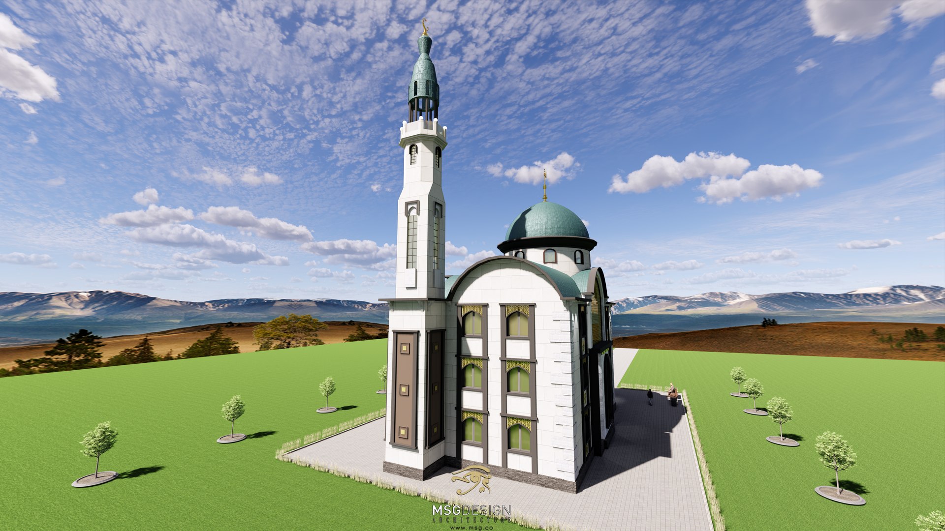 3D Mosque Exterior Design - TurboSquid 2131056