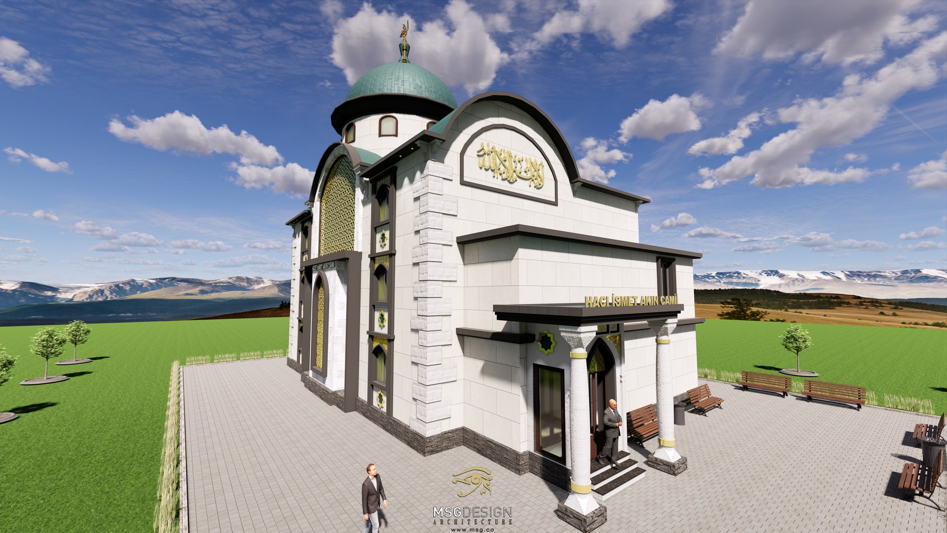 3D Mosque Exterior Design - TurboSquid 2131056