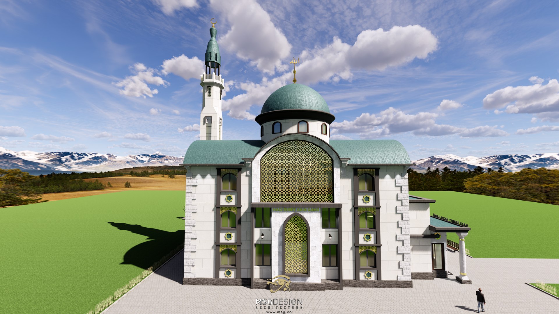 3D Mosque Exterior Design - TurboSquid 2131056