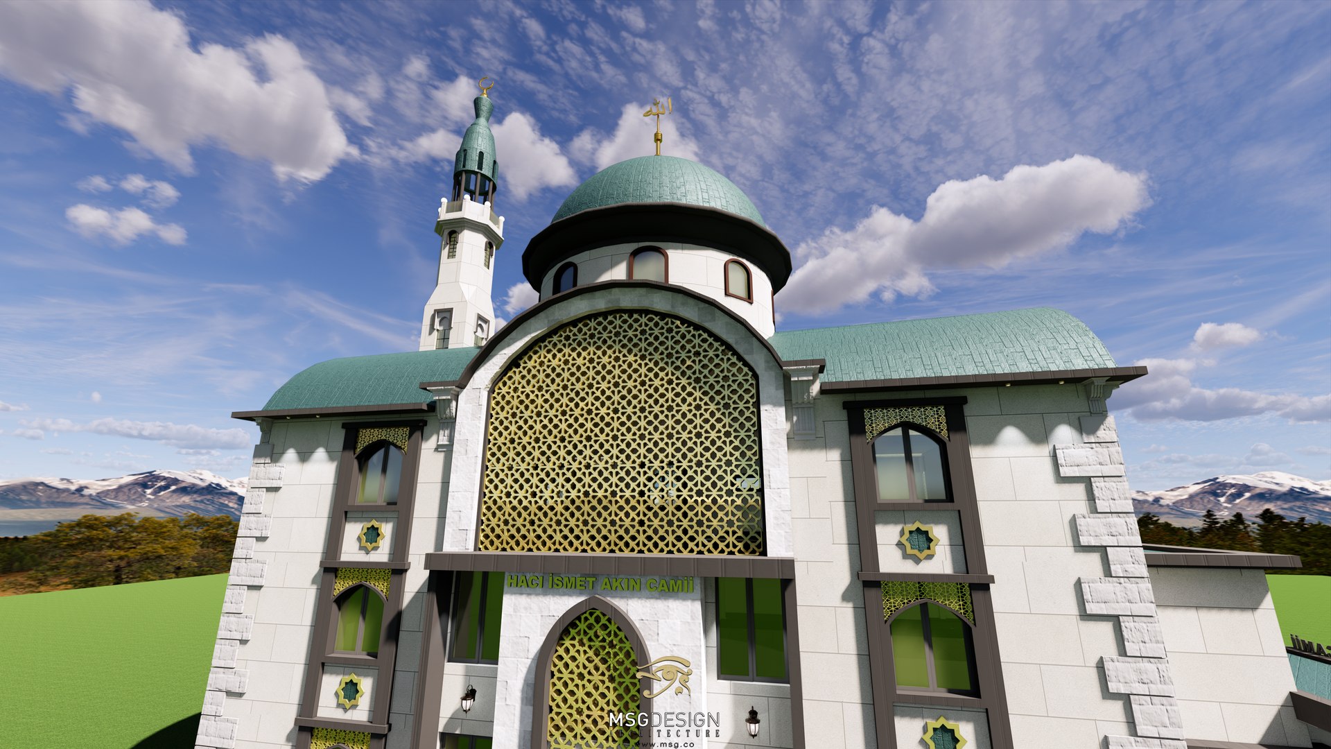 3D Mosque Exterior Design - TurboSquid 2131056