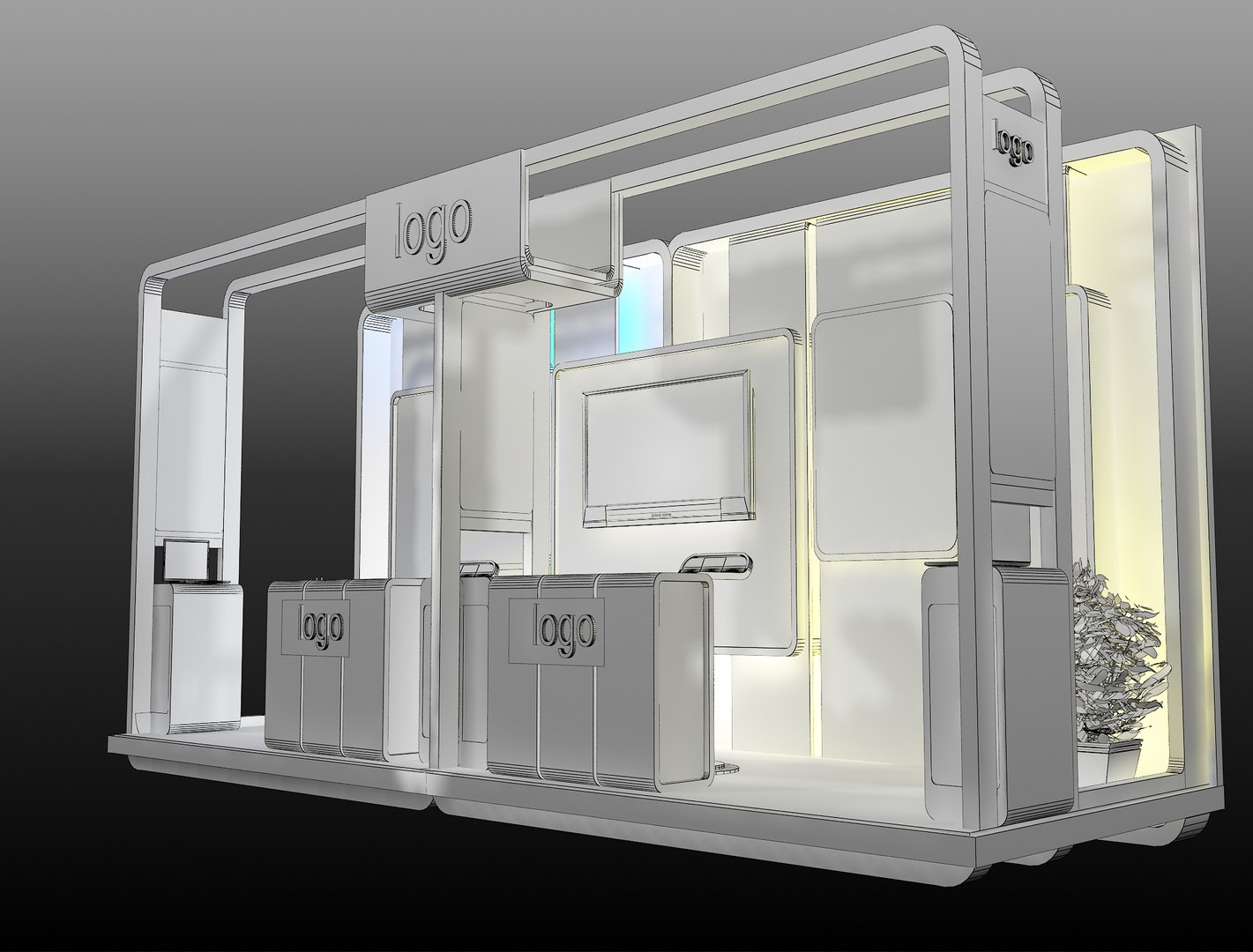 3D Booth Exhibition Stand A478c - TurboSquid 1721008