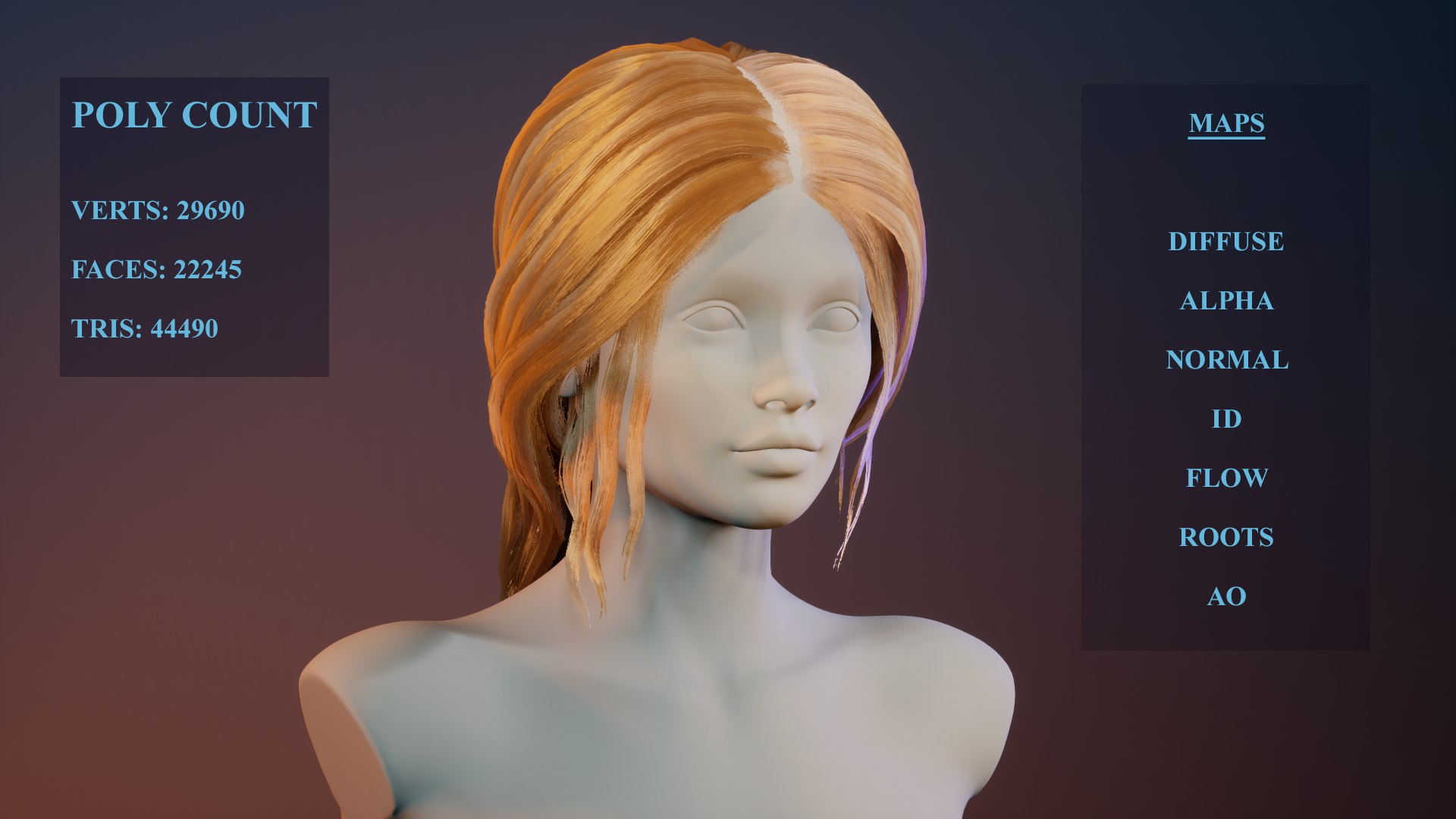 Braided Hairstyle Real-Time 3D Model - TurboSquid 2238867