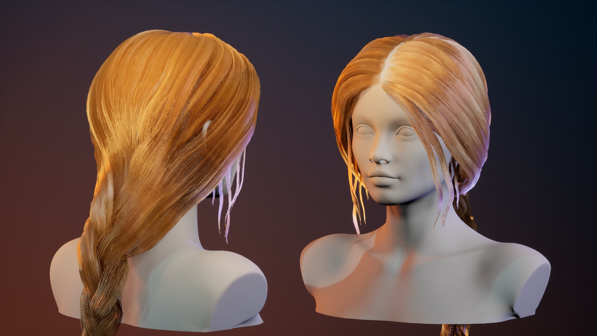 Braided Hairstyle Real-Time 3D Model - TurboSquid 2238867