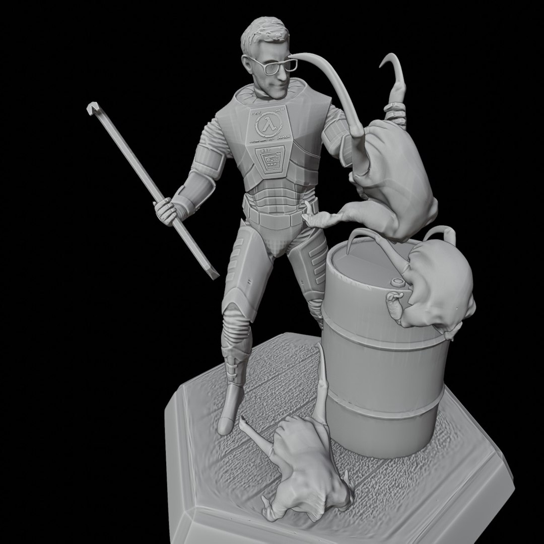 Gordon Freeman Fighting With Headcrabs 3D Model - TurboSquid 2412884