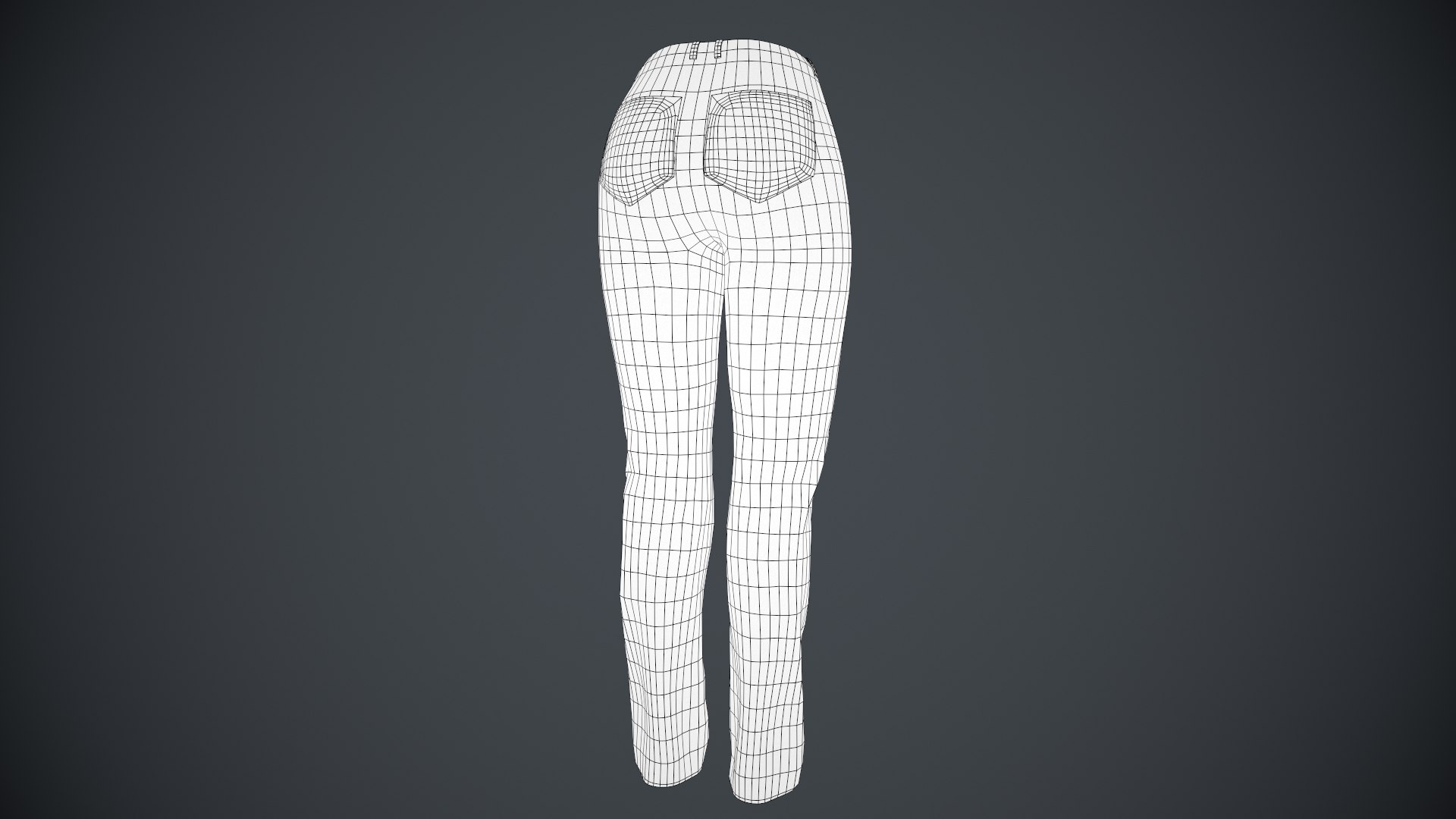 Female Light Blue Jeans Pants Style 2 3D Model - TurboSquid 1927716