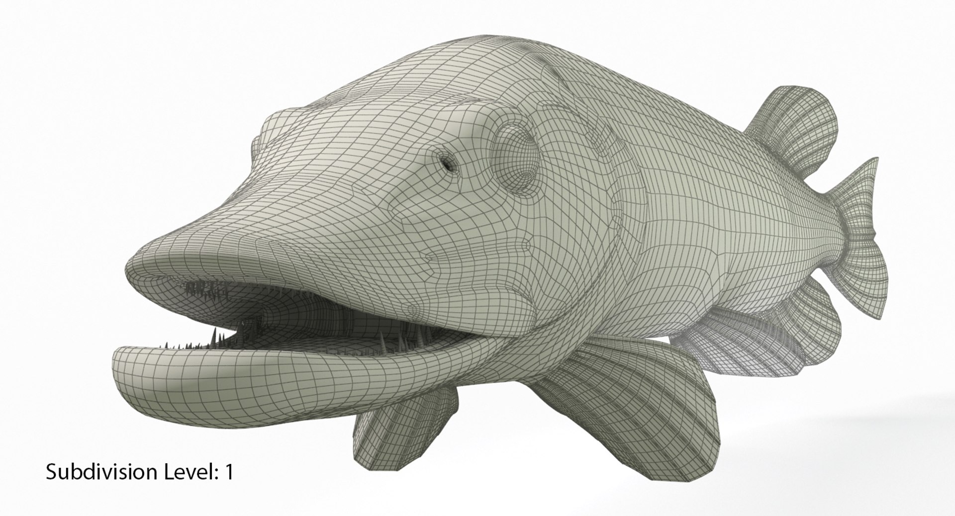 Pike Fish Animation 3d Model
