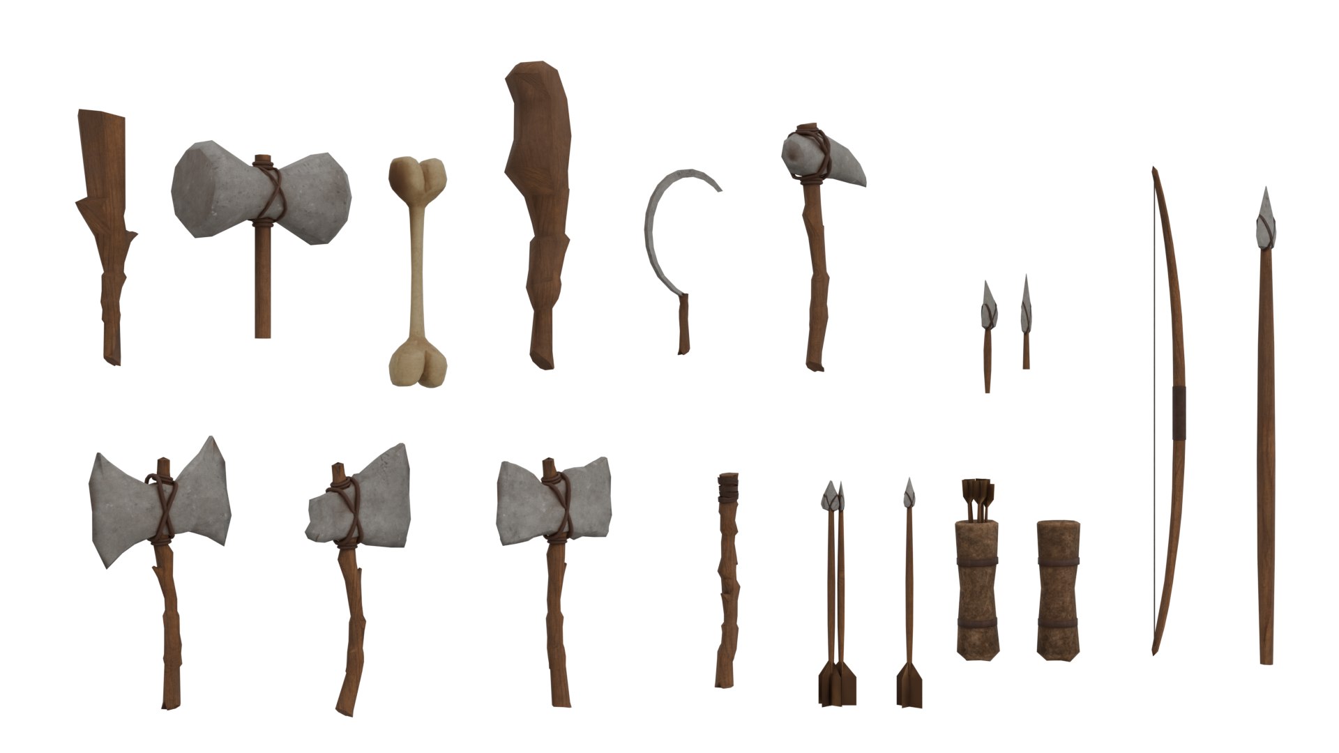 3D Model Primitive Weapons Pack Ultimate Bundle - TurboSquid 2267541