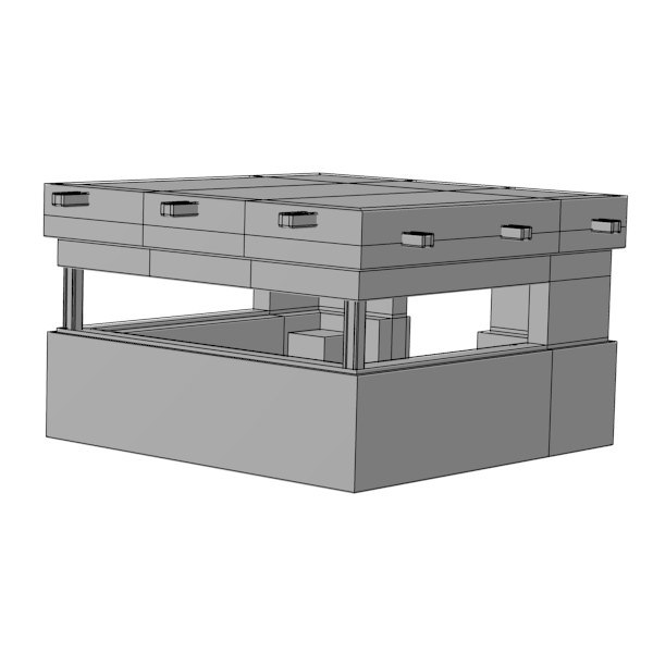 3d model bunker military