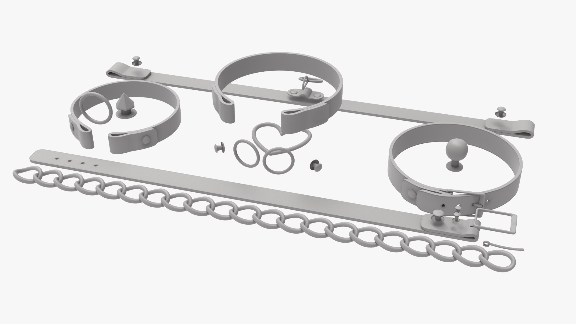 3D Model Choker Necklaces Kit - TurboSquid 1556837