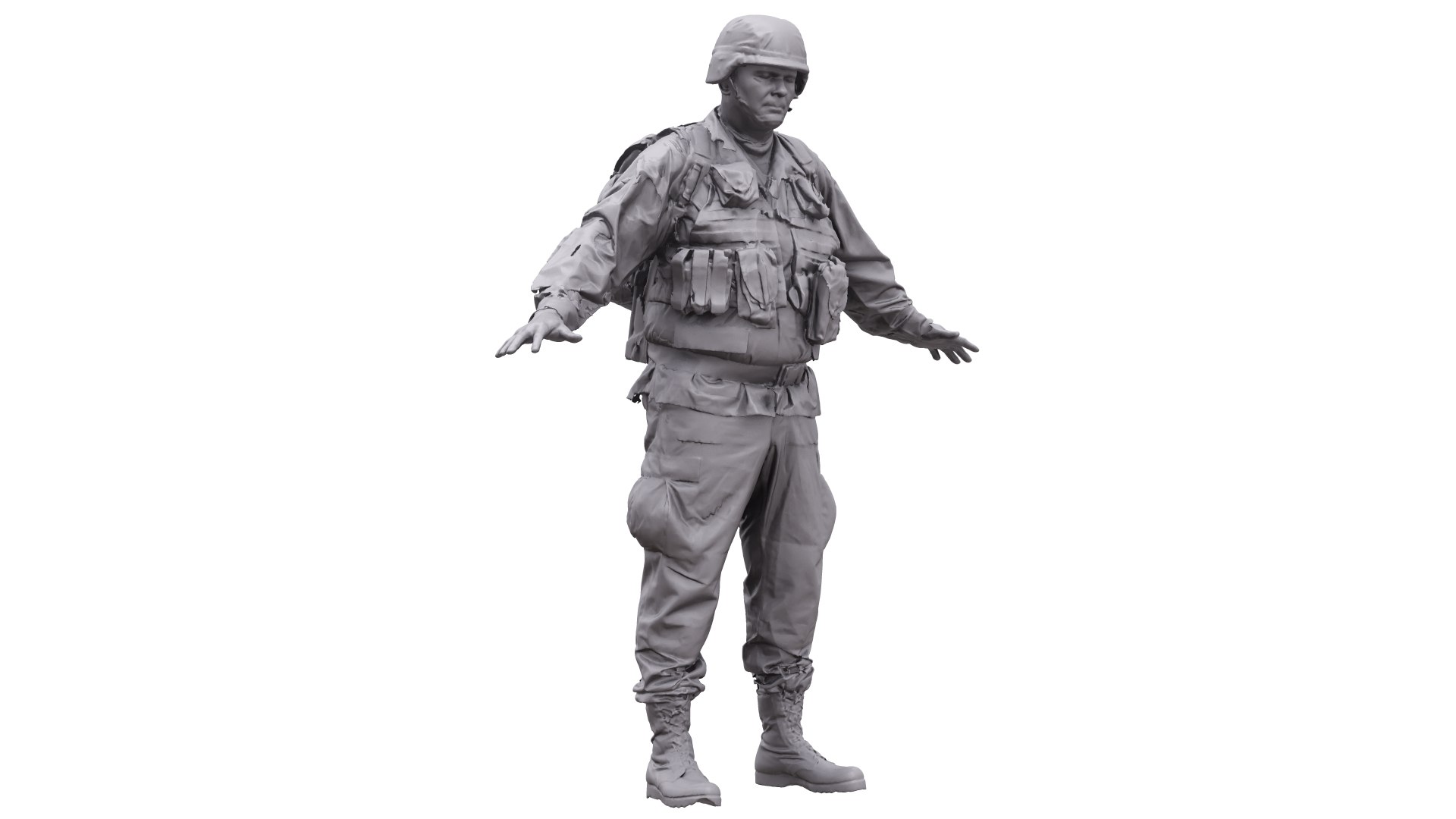 Base Scan US Army Soldier Tactical Camouflage 3D Model - TurboSquid 1817627