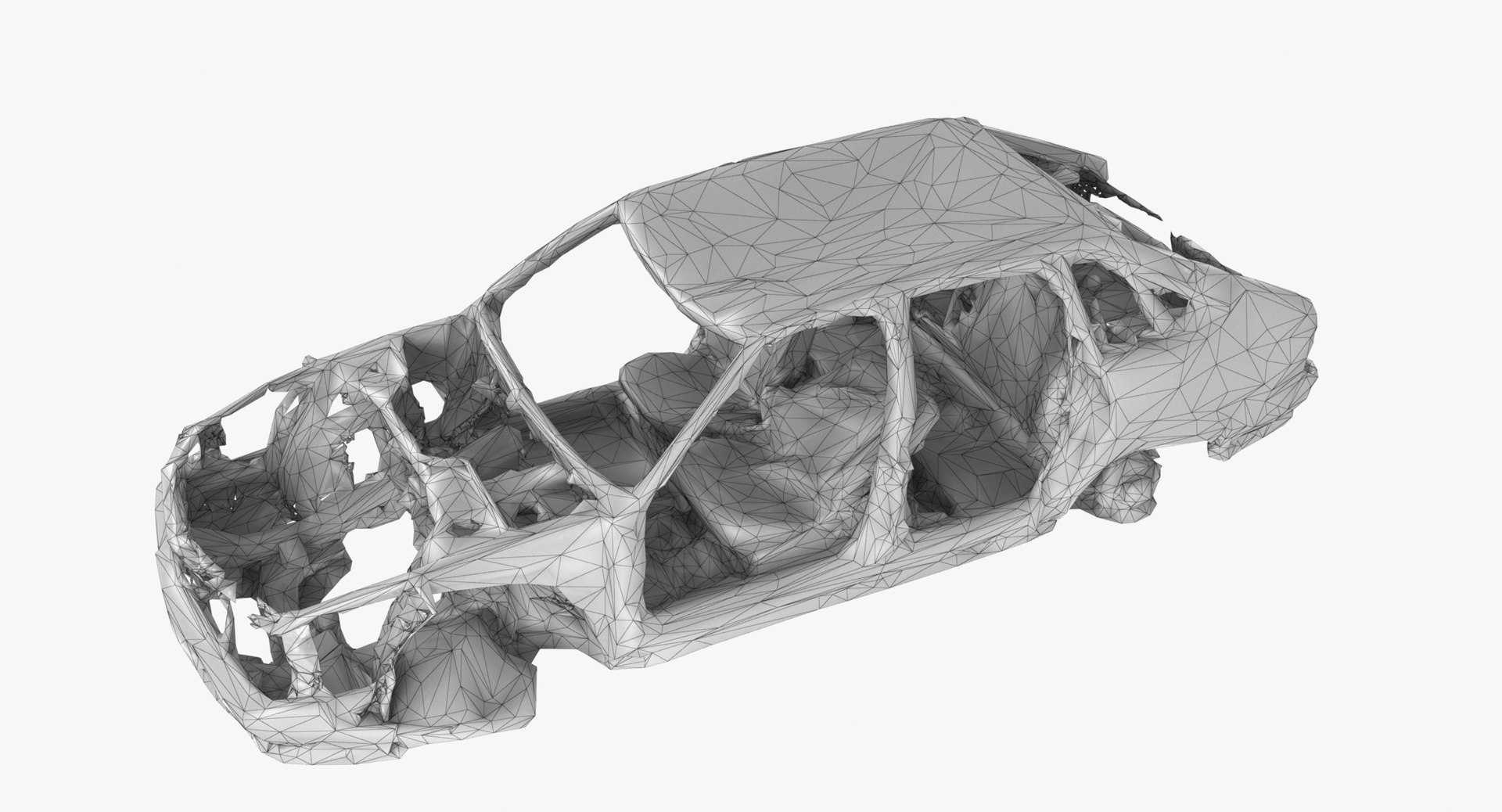 3D Wrecked Car 4 - TurboSquid 1452961