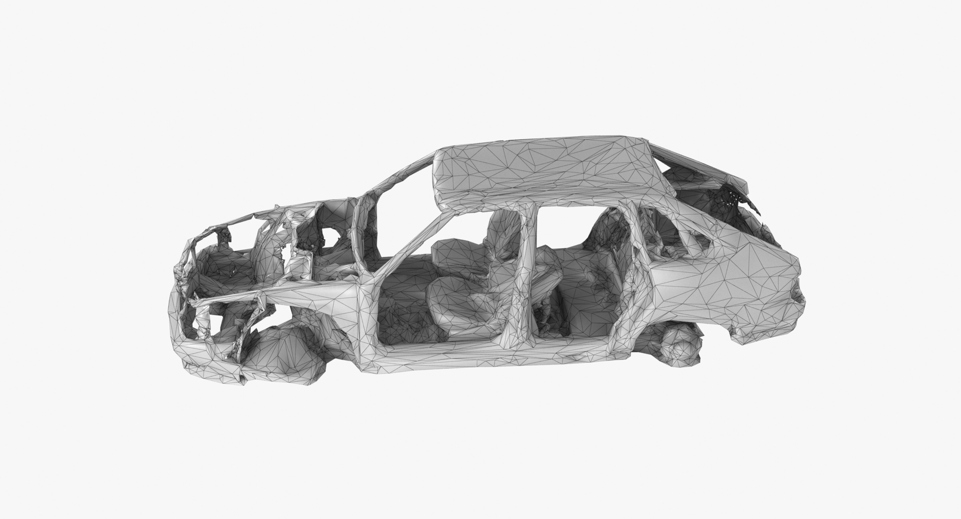 3D Wrecked Car 4 - TurboSquid 1452961