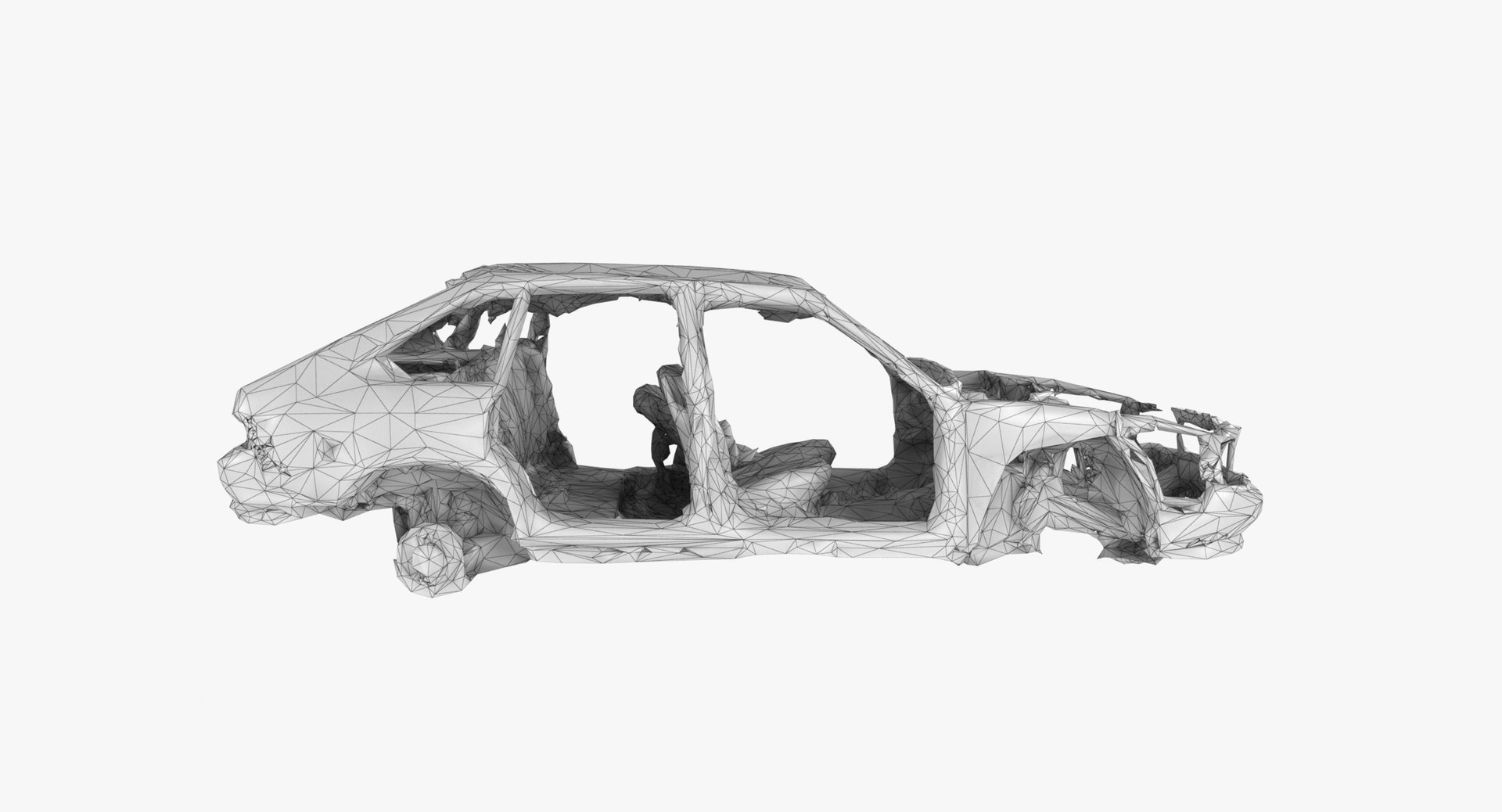 3D Wrecked Car 4 - TurboSquid 1452961