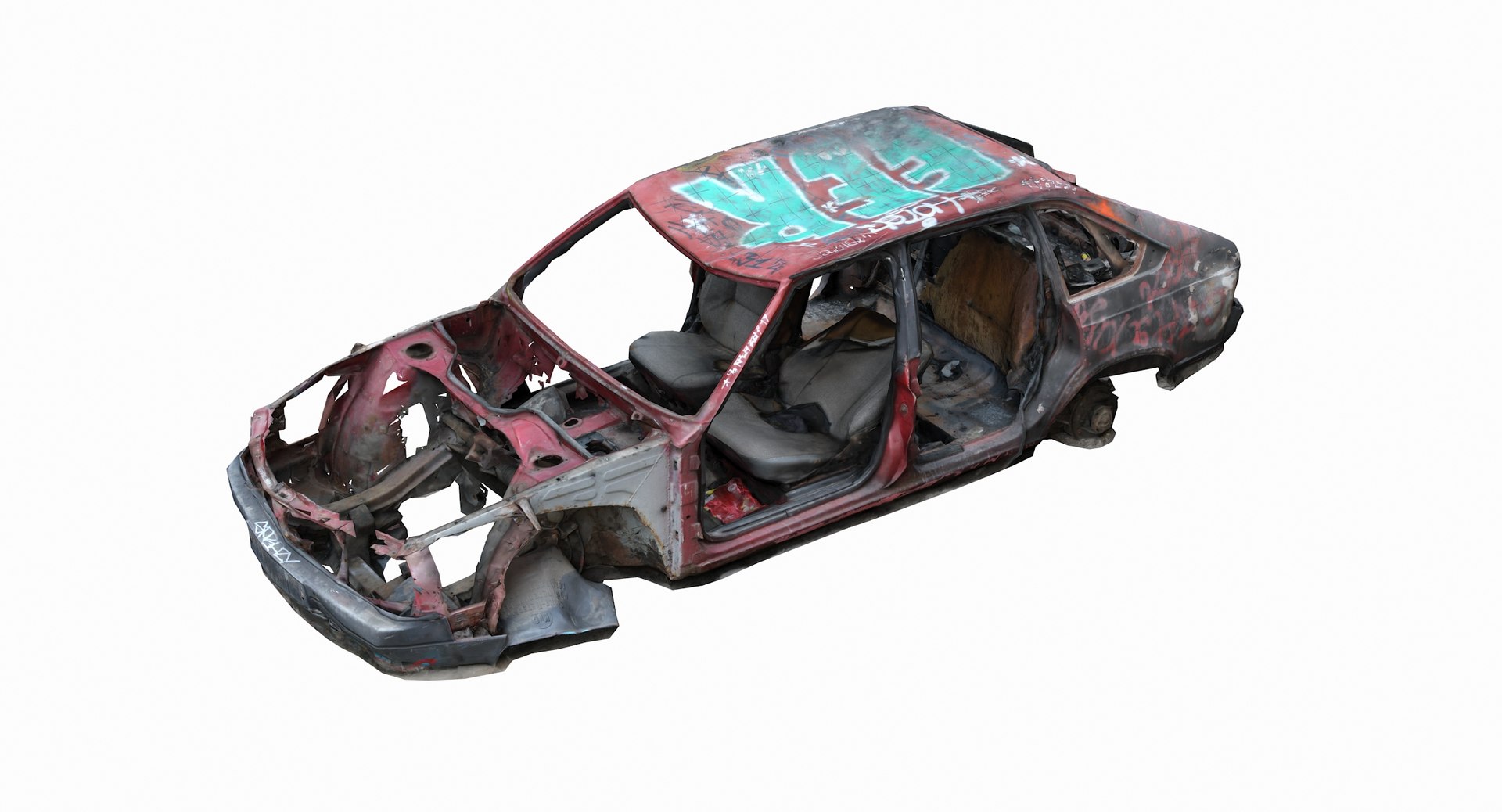 3D Wrecked Car 4 - TurboSquid 1452961